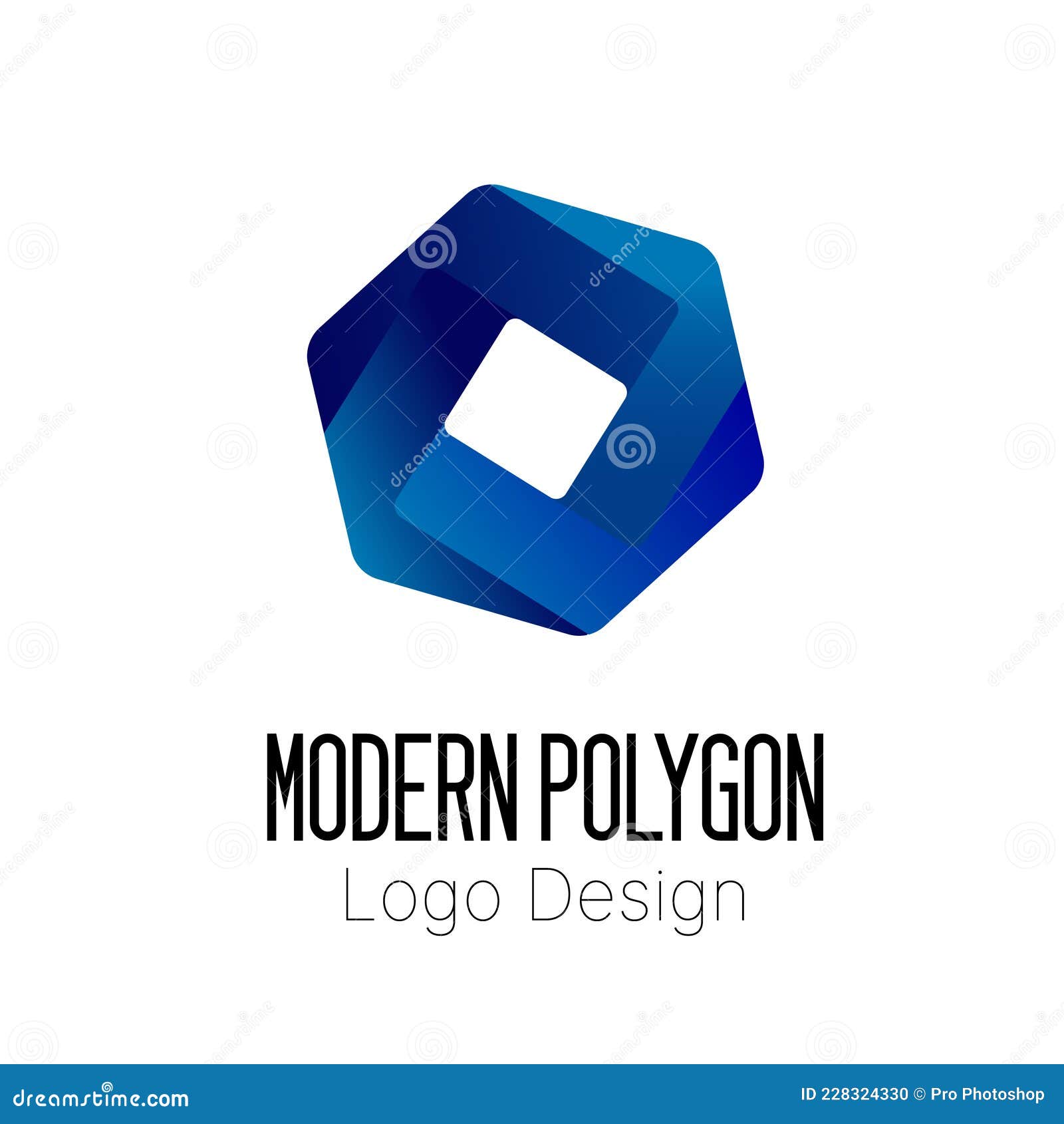 Illustration of Abstract Modern Polygon Logo Design for Business on ...