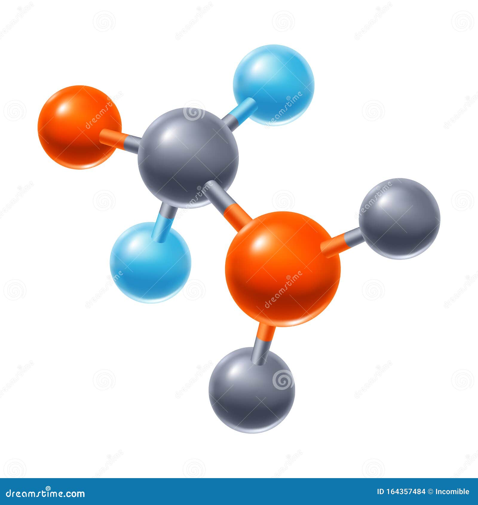 Illustration of Abstract Molecule or Atom. Stock Vector - Illustration ...