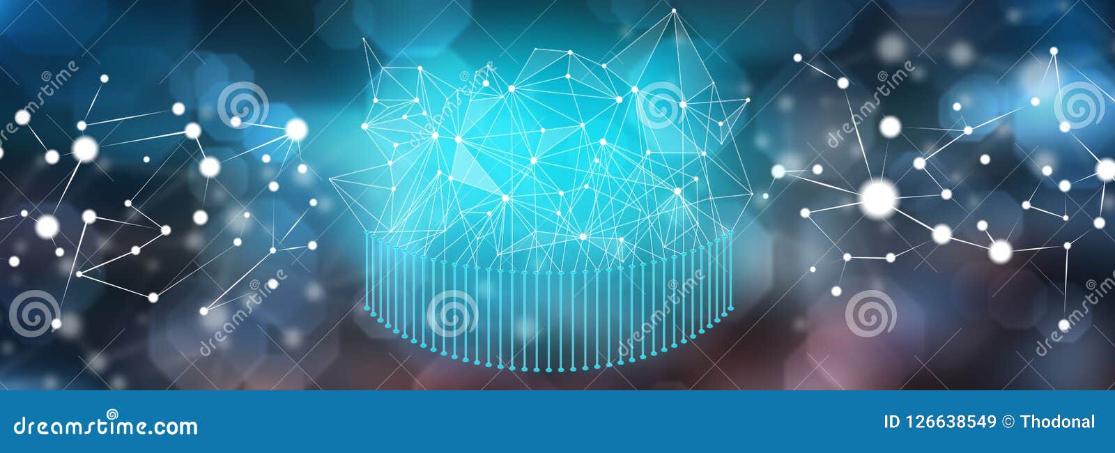 Concept of Abstract Network Stock Illustration - Illustration of ...