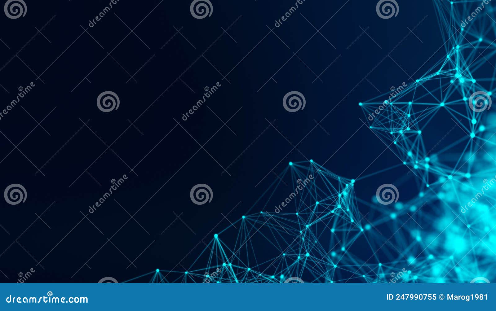 Illustration of Abstract Network Connection Structure Stock ...