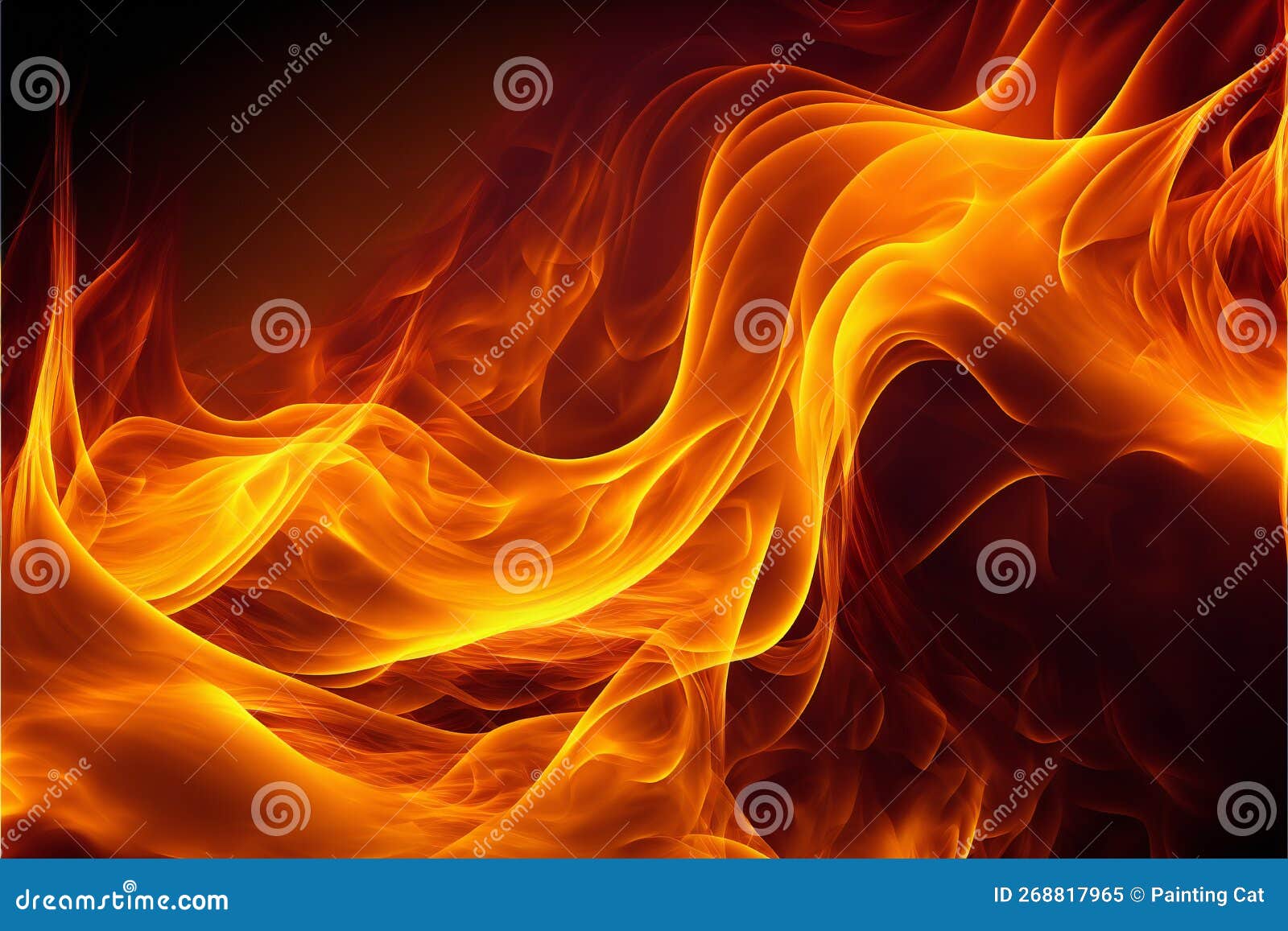 Abstract Orange Fire Background Texture, Creative Digital Illustration ...