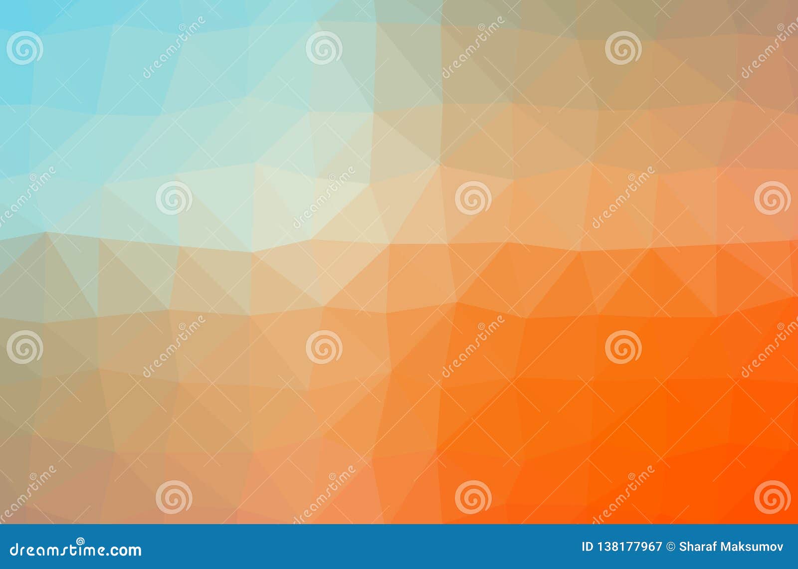 Illustration of Abstract Orange Horizontal Low Poly Background ...