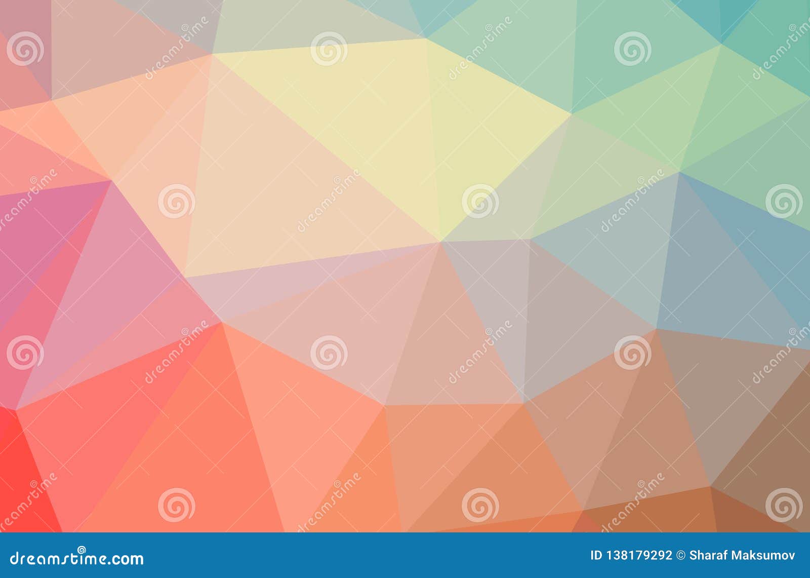 Illustration of Abstract Orange, Pink, Red Horizontal Low Poly ...