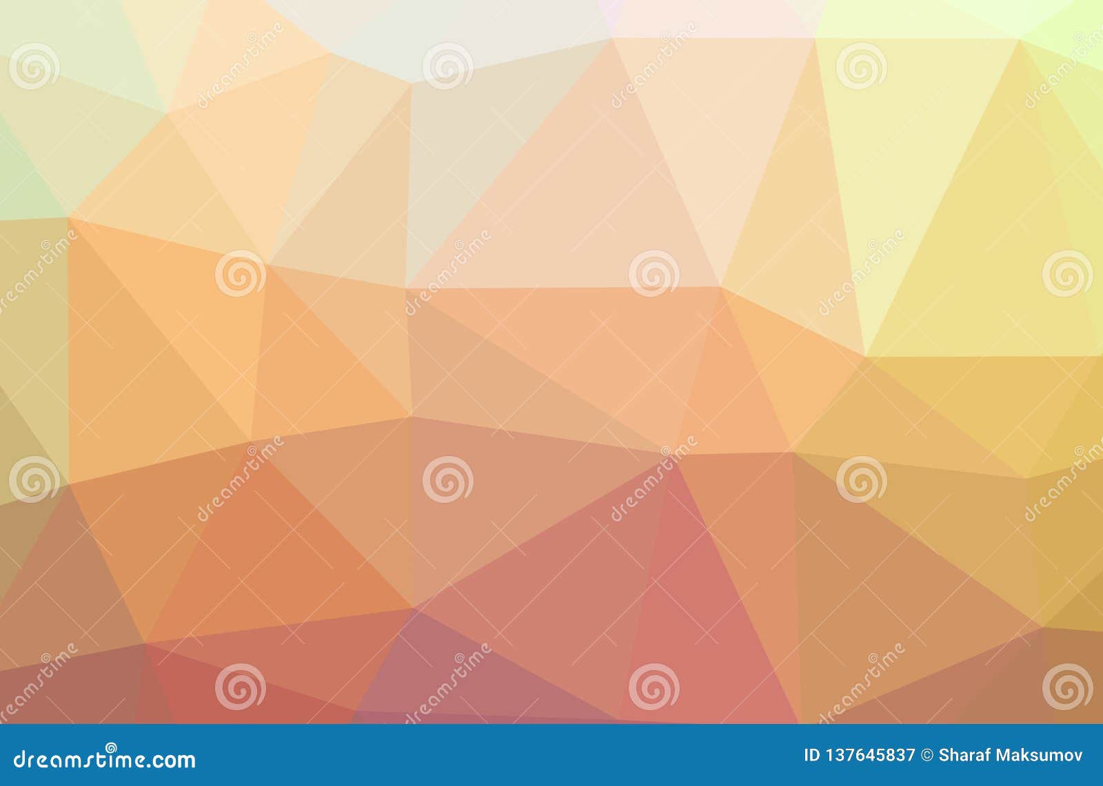 Illustration of Abstract Orange, Yellow Horizontal Low Poly Background ...