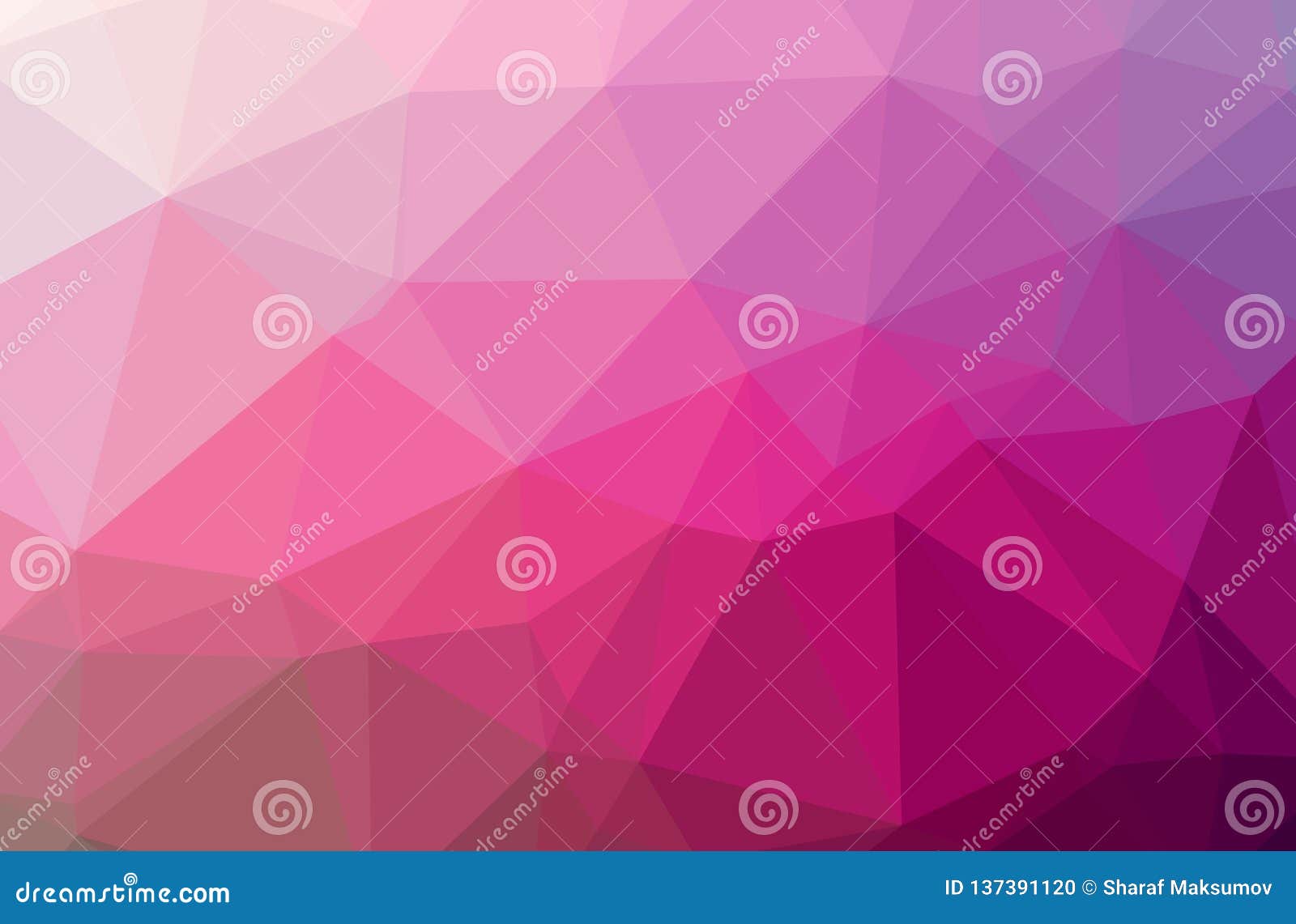 Illustration of Abstract Pink Horizontal Low Poly Background. Beautiful ...