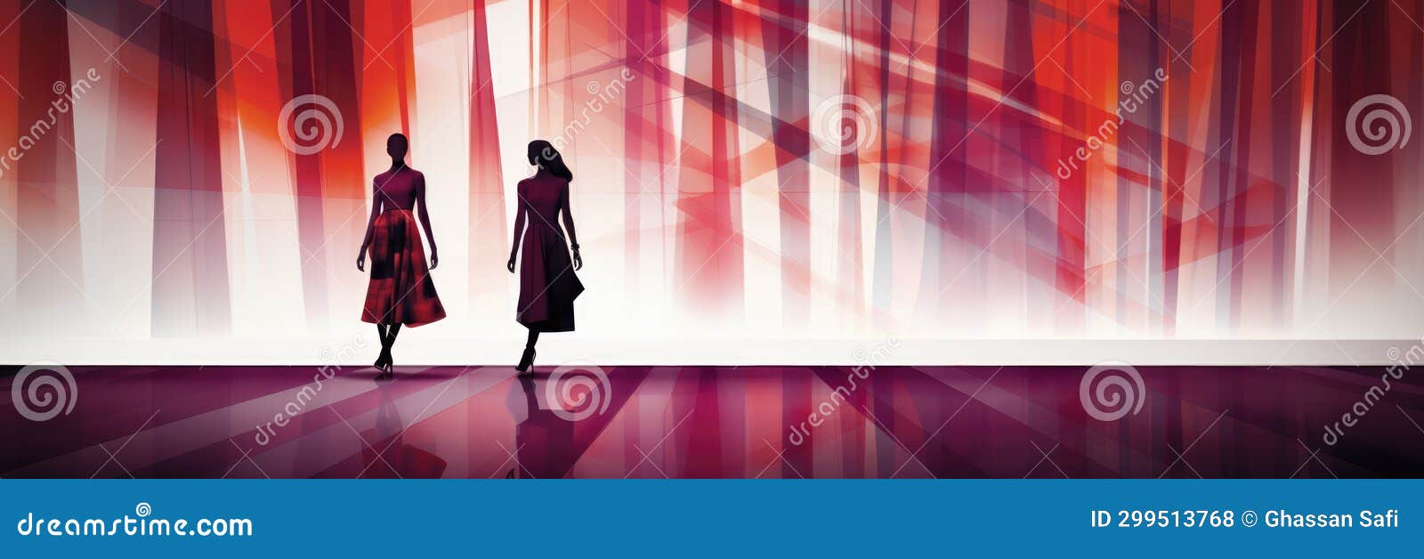 An Abstract Fashion Catwalk Display Banner Stock Illustration ...