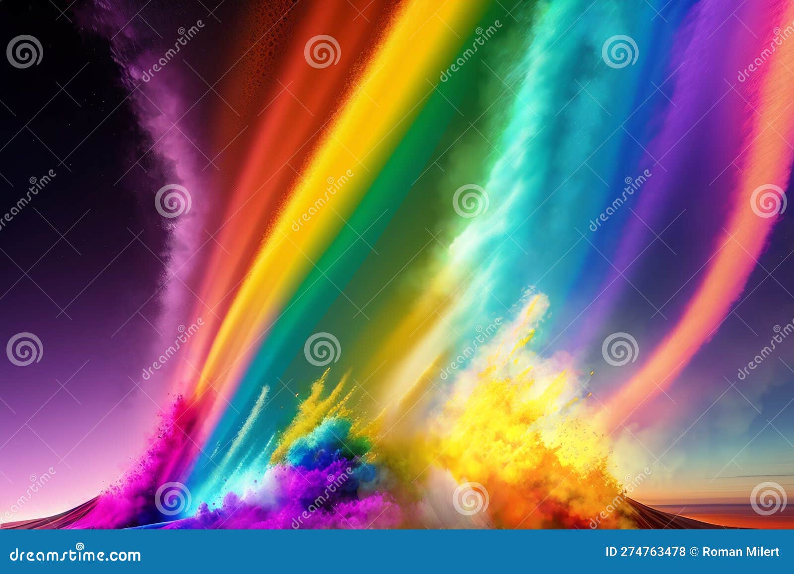 Abstract Paint Explosion of Colors Stock Illustration - Illustration of ...