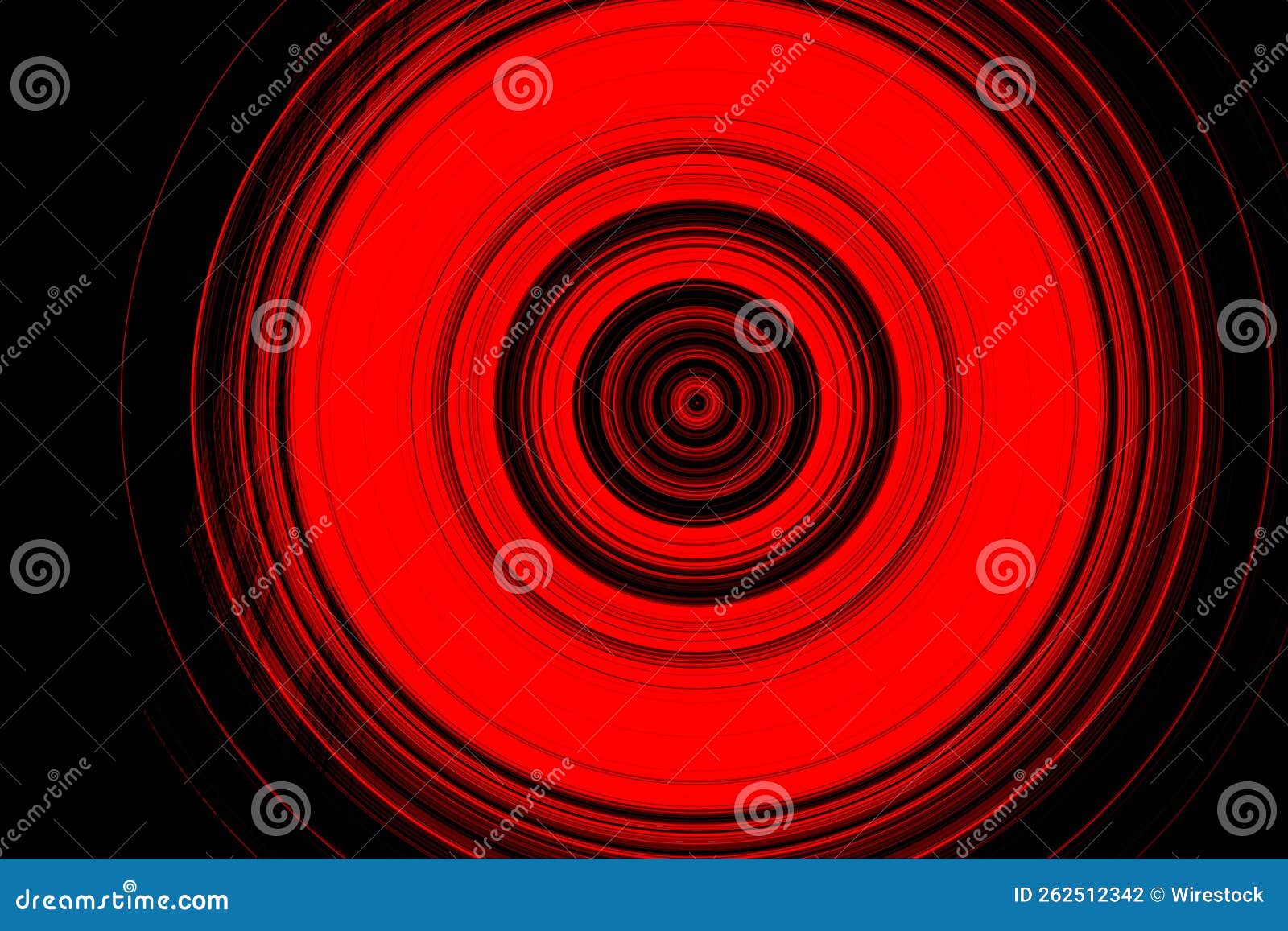 Illustration of Abstract Red Circles on a Black Background Stock ...