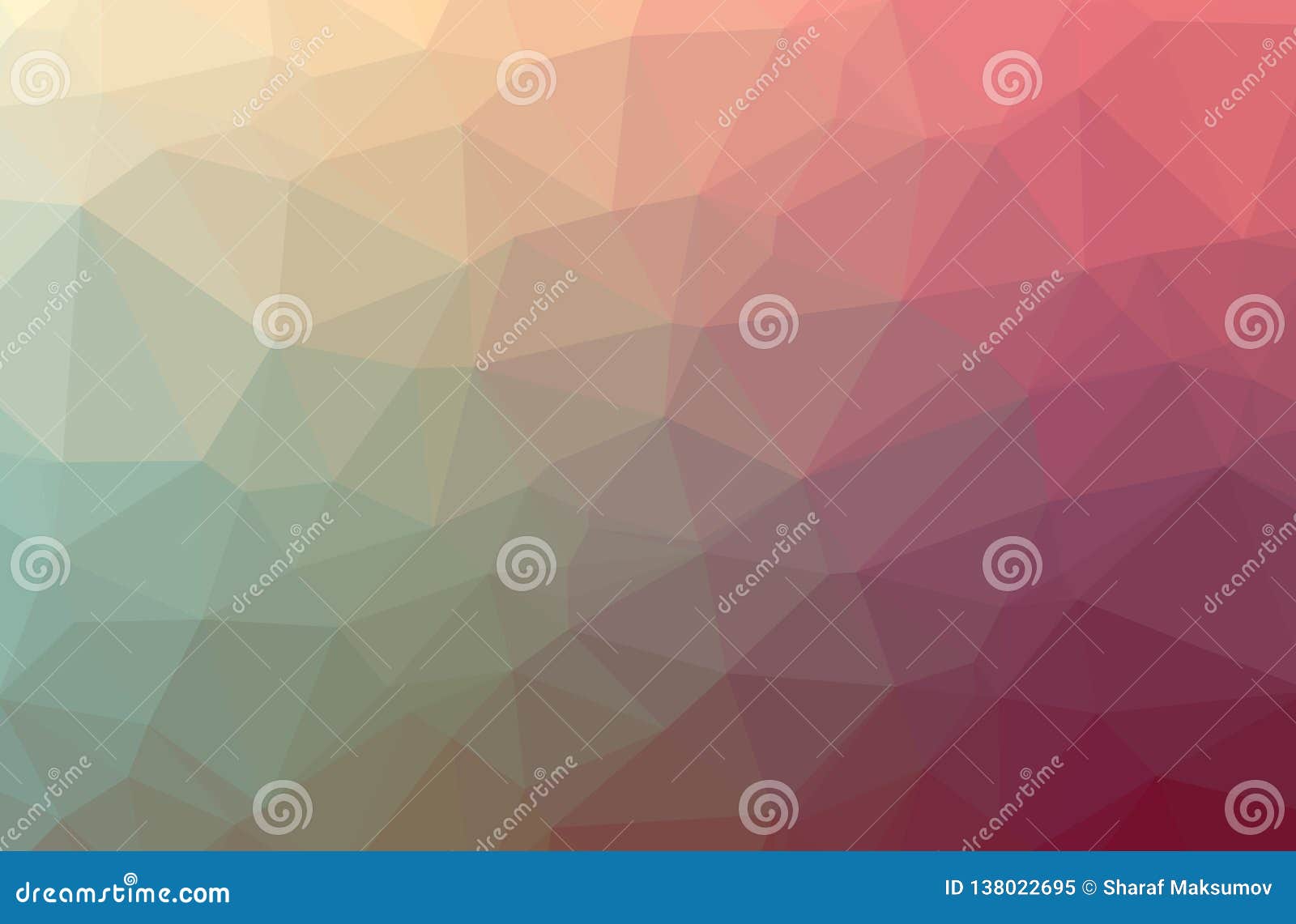 Illustration of Abstract Red Horizontal Low Poly Background. Beautiful ...