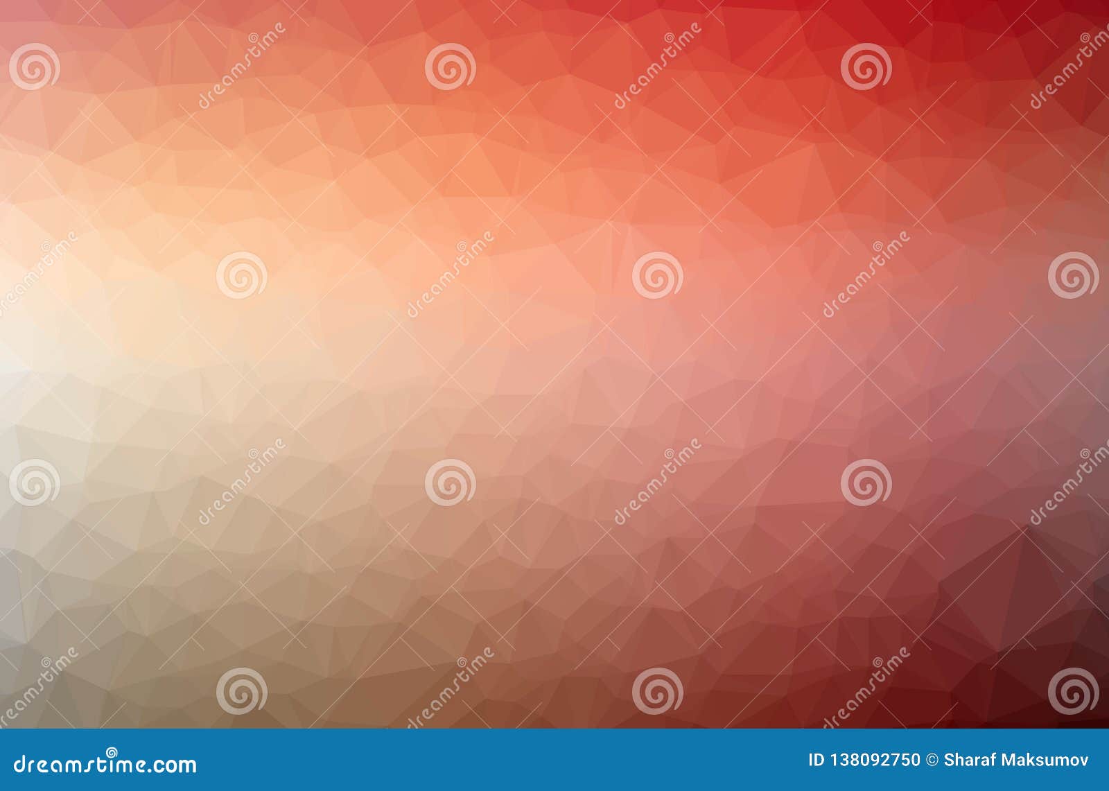 Illustration of Abstract Red Horizontal Low Poly Background. Beautiful ...