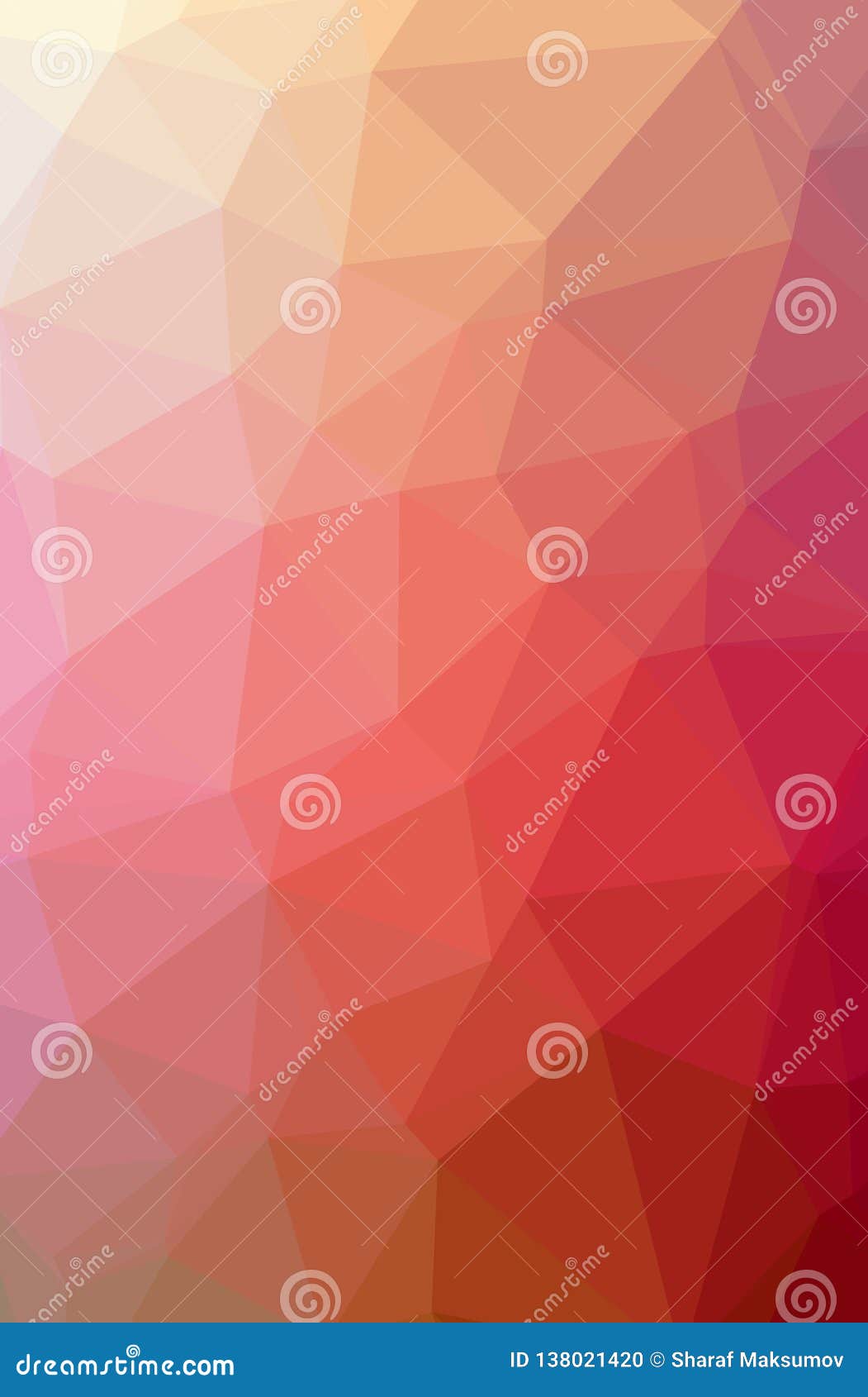 Illustration of Abstract Red Vertical Low Poly Background. Beautiful ...
