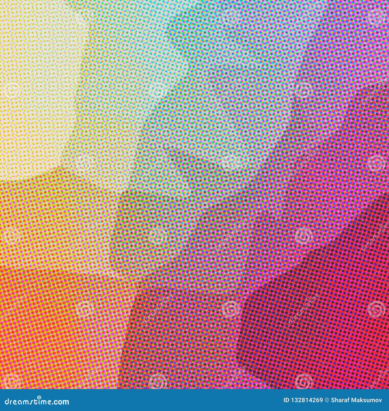 Illustration of Abstract Red, Yellow, Blue, and Brown Dots Square ...