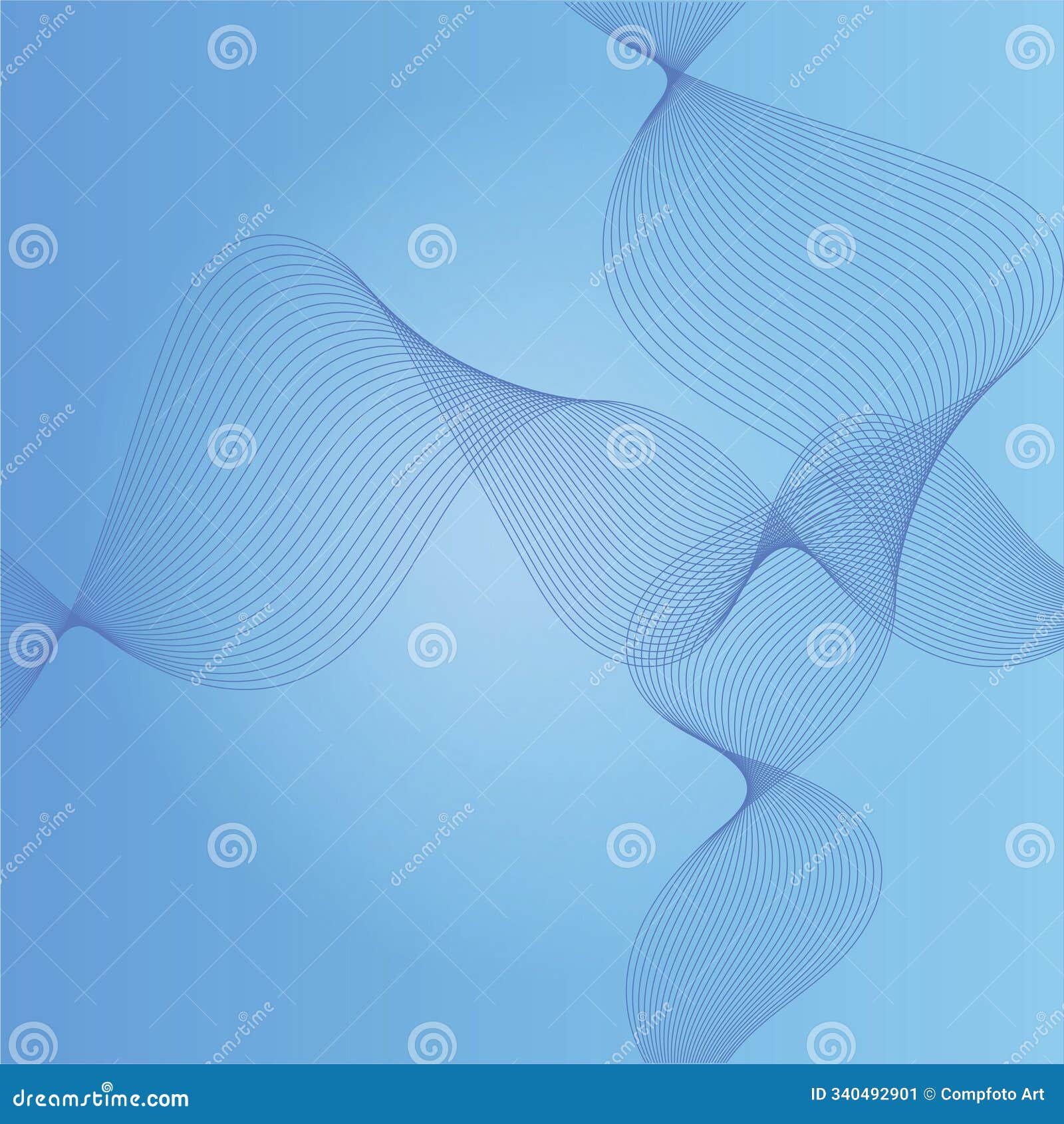 Illustration of an Abstract Sine Wave Pattern on a Blue Gradient ...