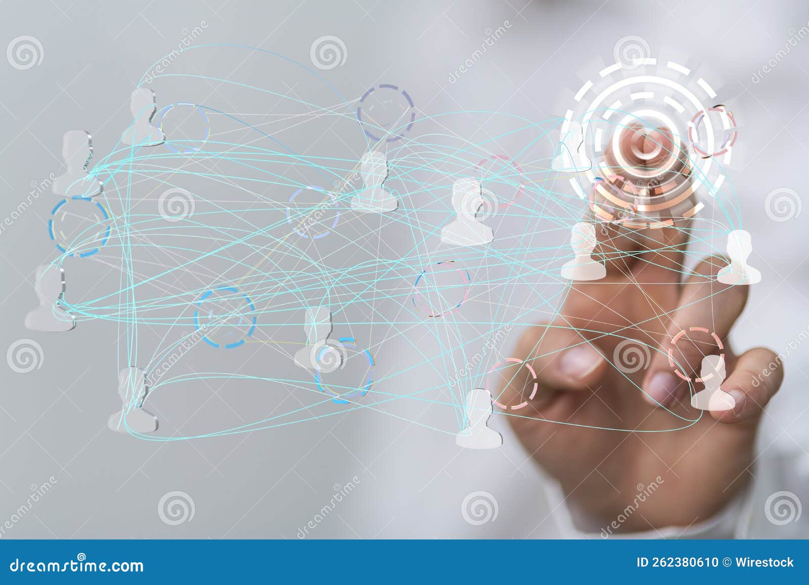 Illustration of an Abstract Social Network Scheme Stock Photo - Image ...