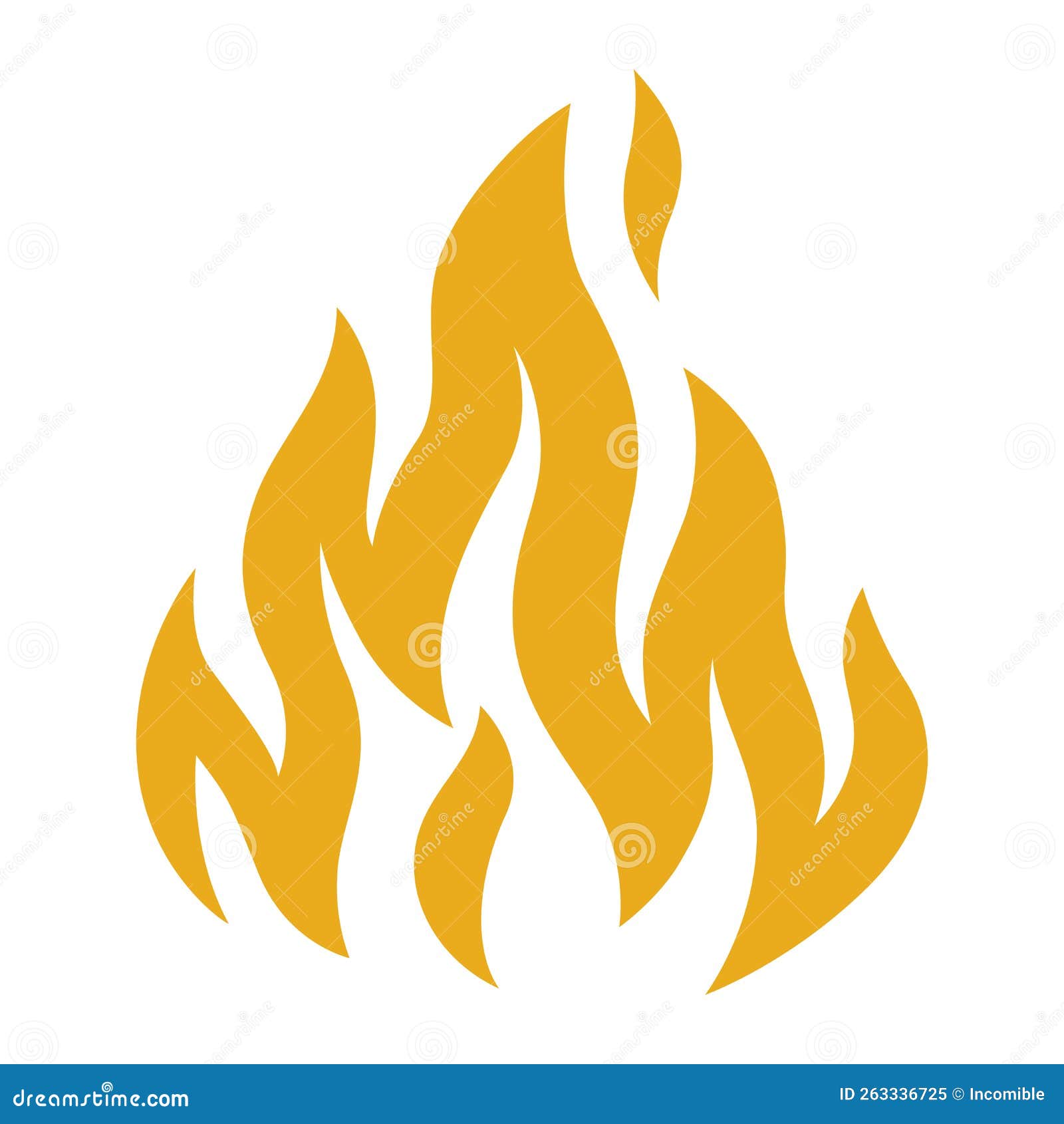 Illustration of Abstract Stylized Fire. Decorative Element for Design ...