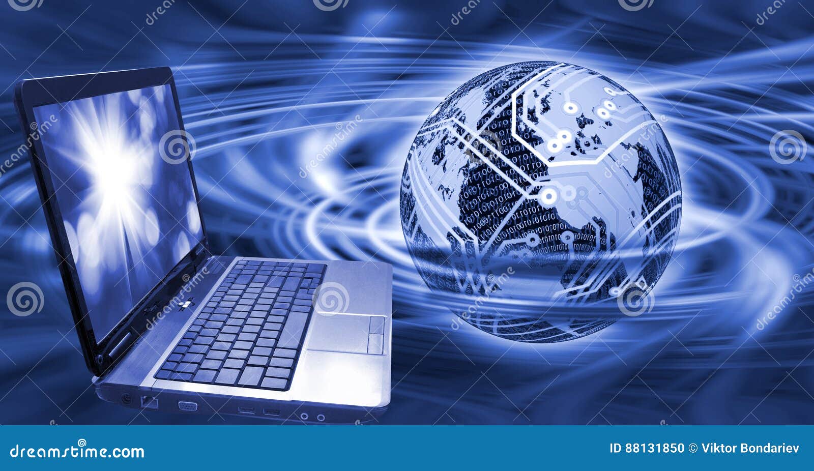 Illustration of Abstract Technological Background Close Up. Stock Photo ...