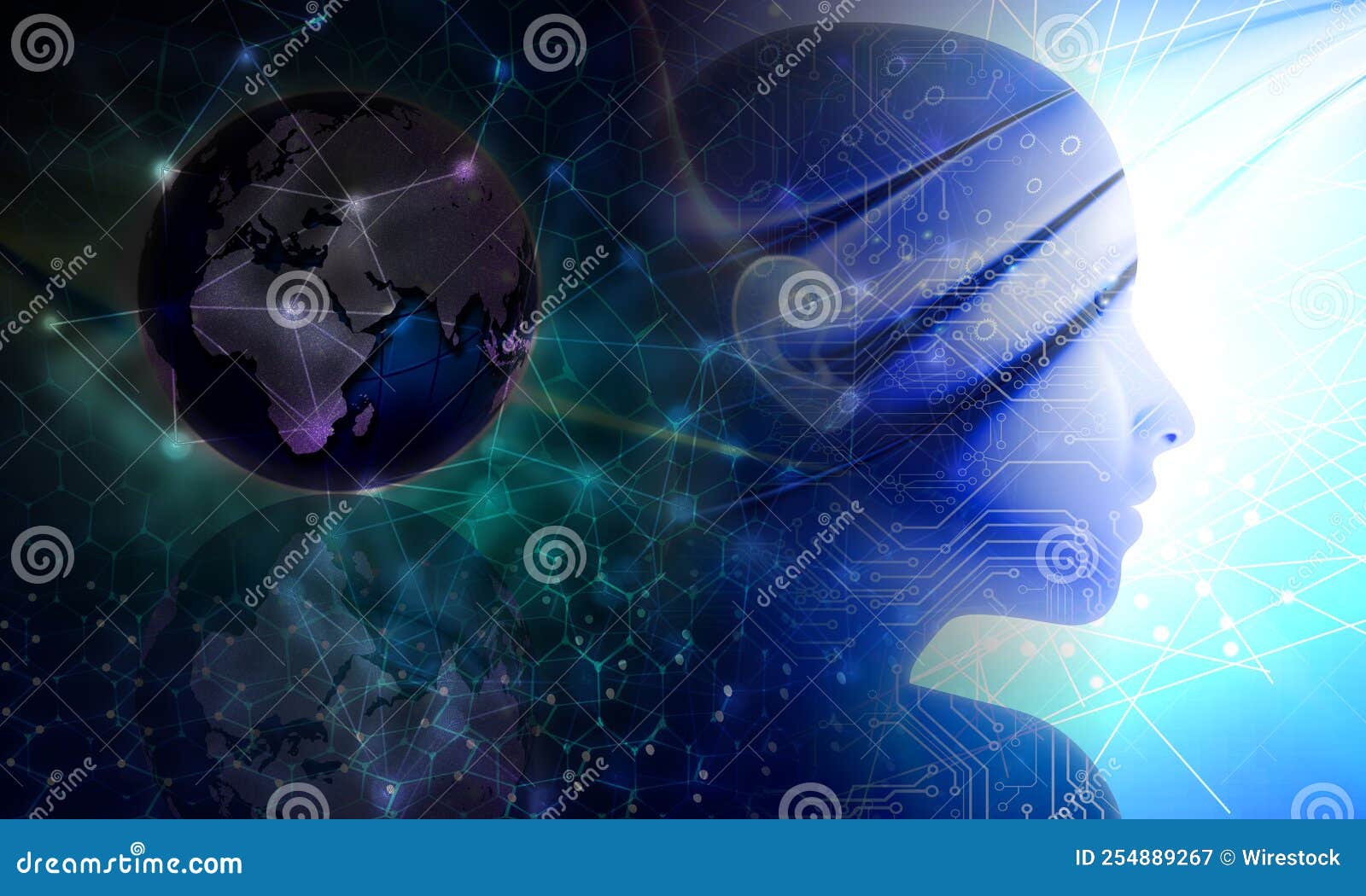 Illustration of Abstract Technology Background Concept Stock ...