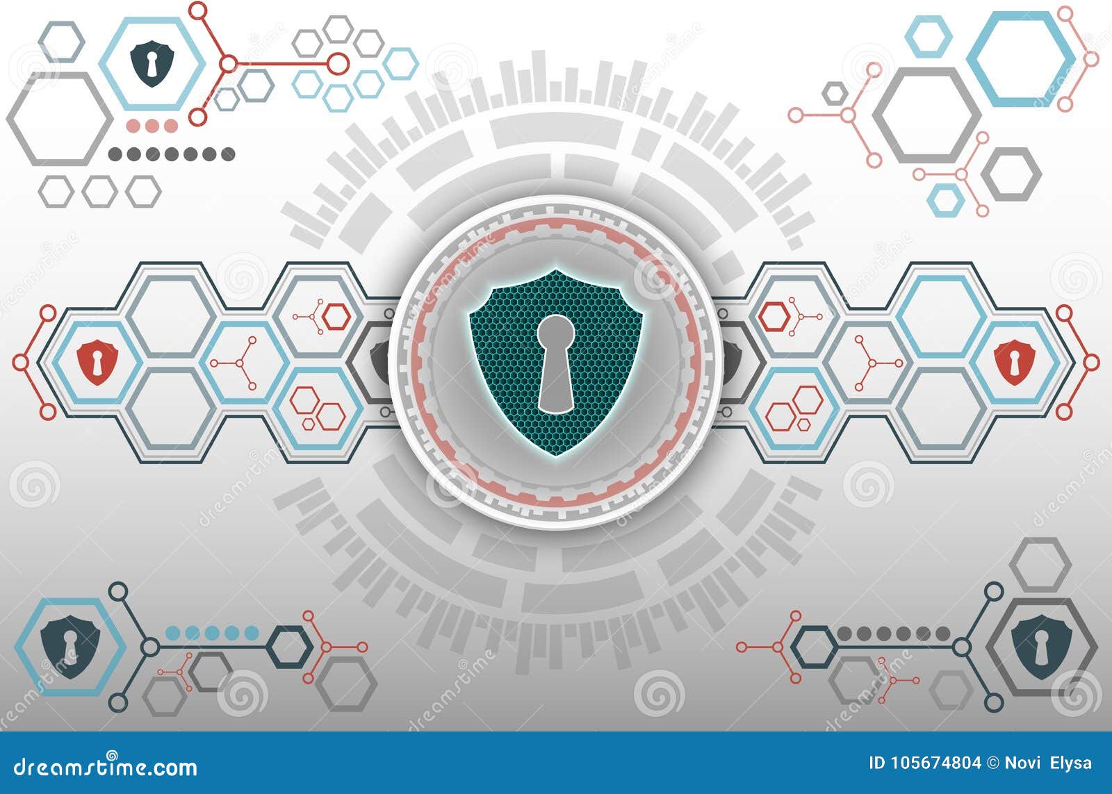 Abstract Technology Background with Green Abstract Shield Stock Vector ...