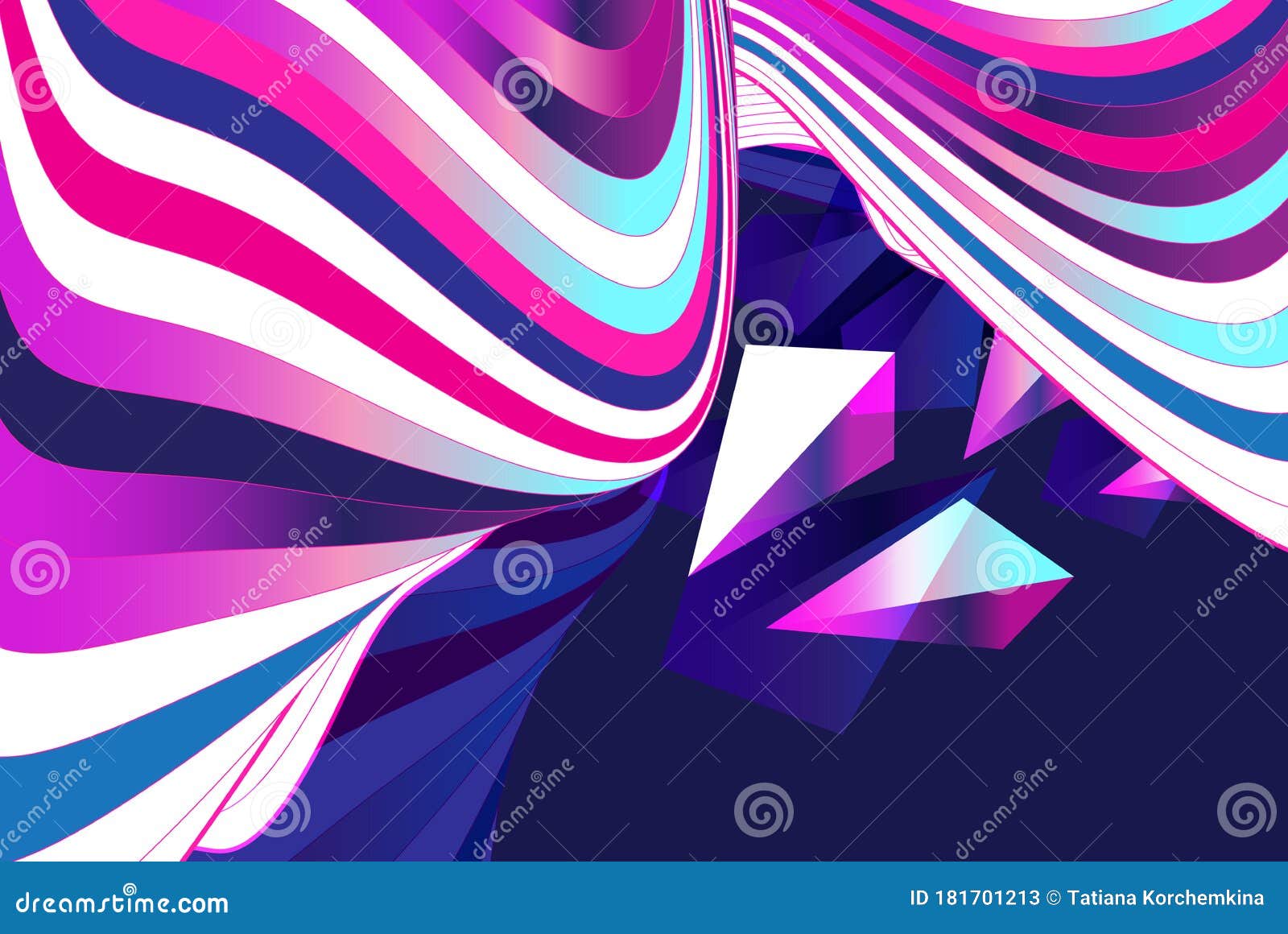 Illustration Abstract Vector Graphic Linear Waves Stock Vector ...