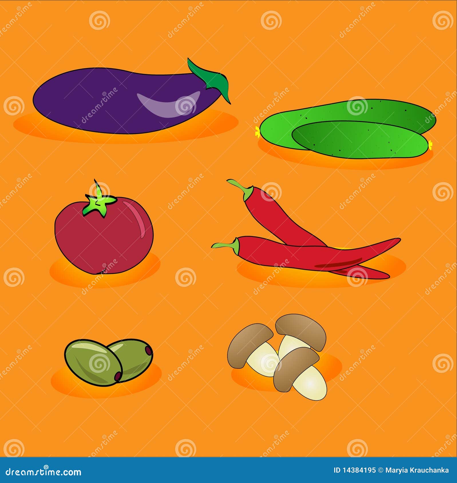Illustration-abstract Vegetables Stock Illustration - Illustration of ...