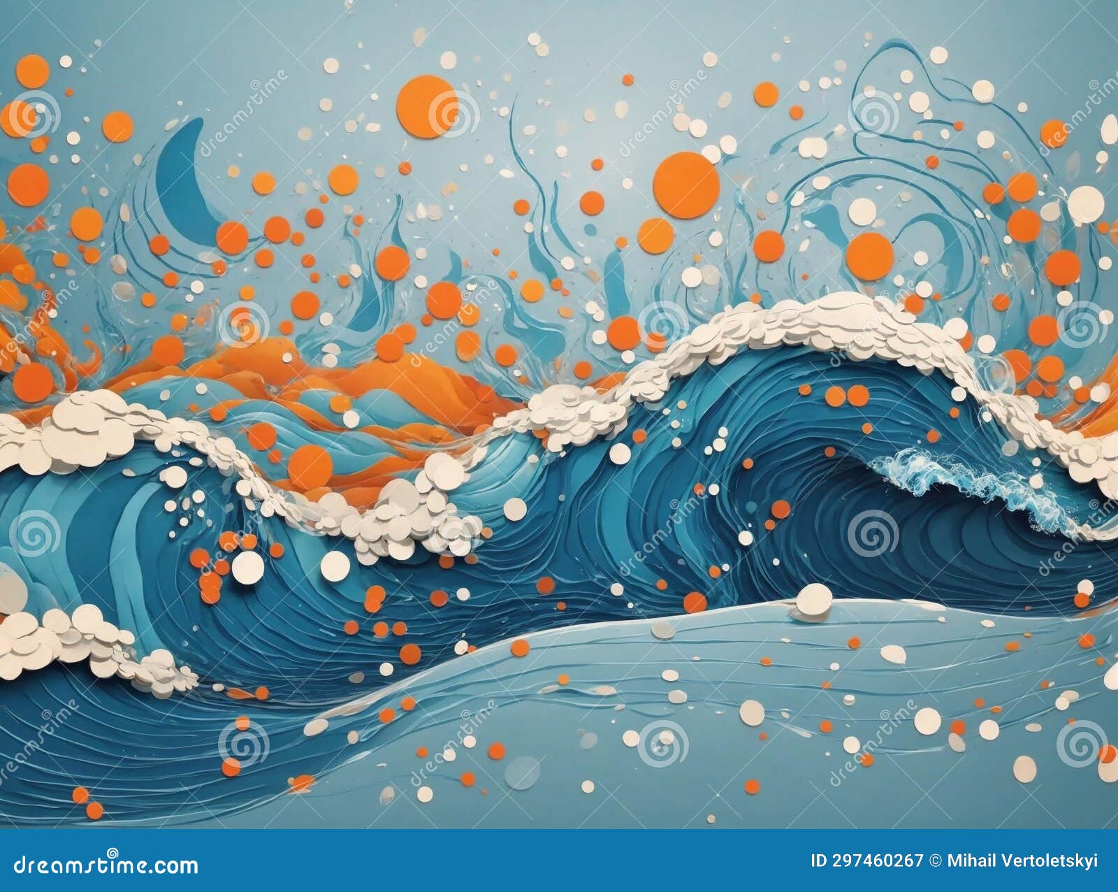 Illustration Abstract Water Wave and Circles. Stock Vector ...