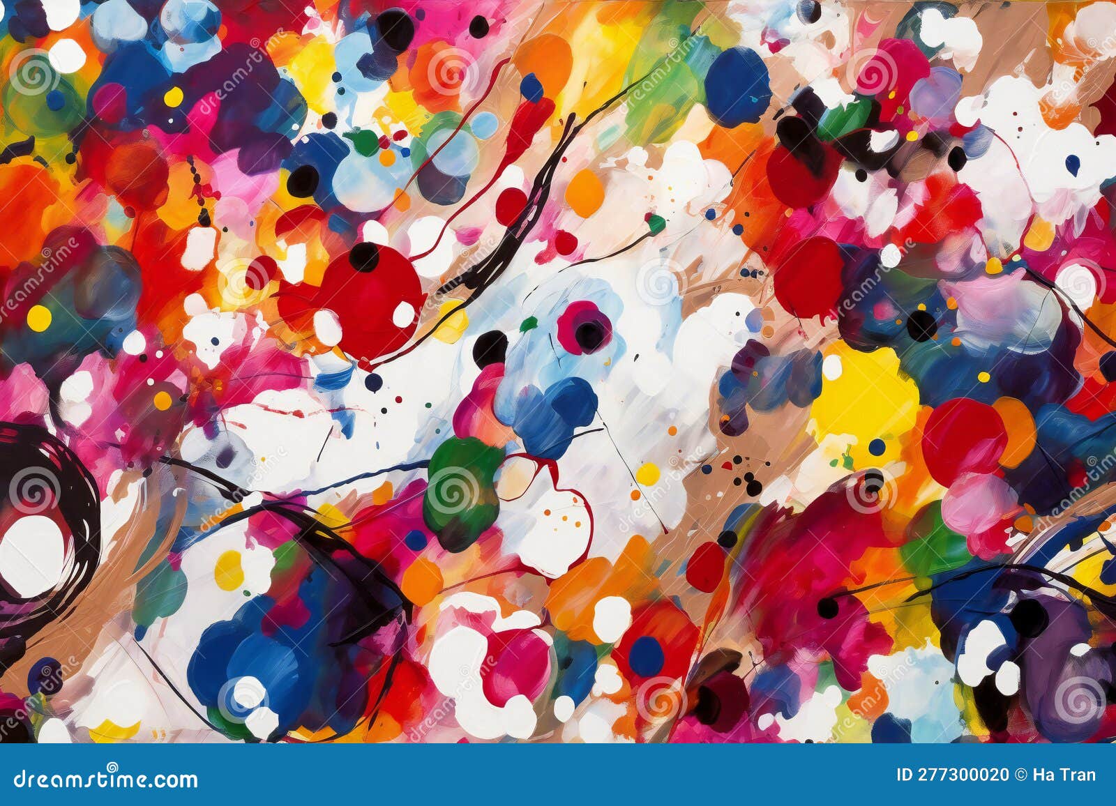 Abstract Watercolor Background with Spots and Splashes of Colored Paint ...