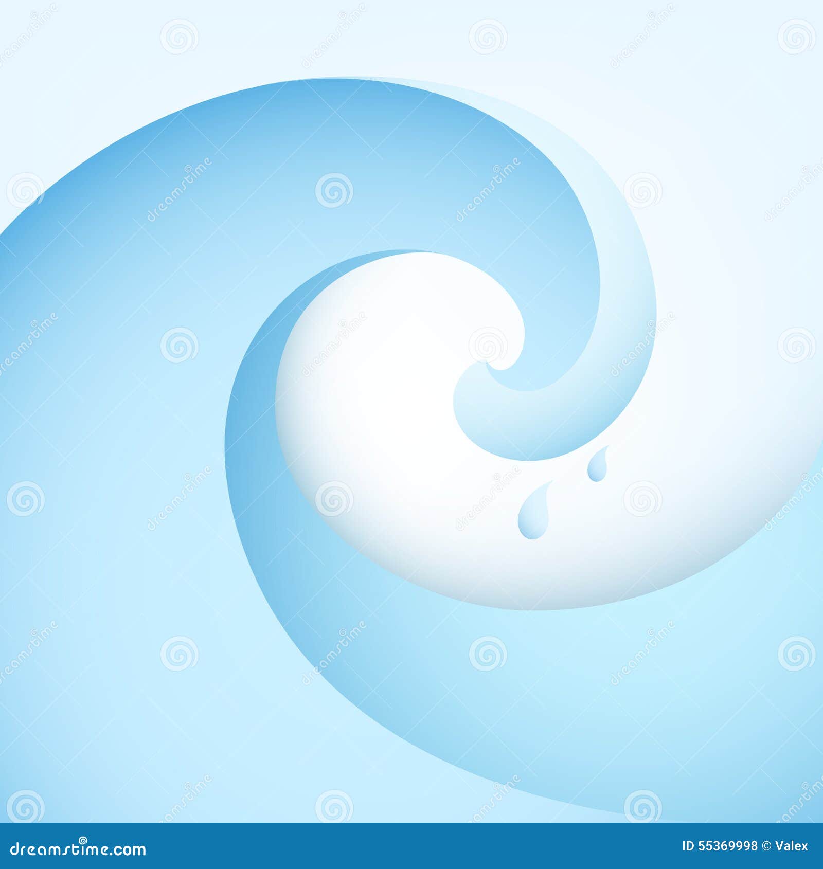 Illustration of Abstract Wave with Water Drops Stock Vector ...