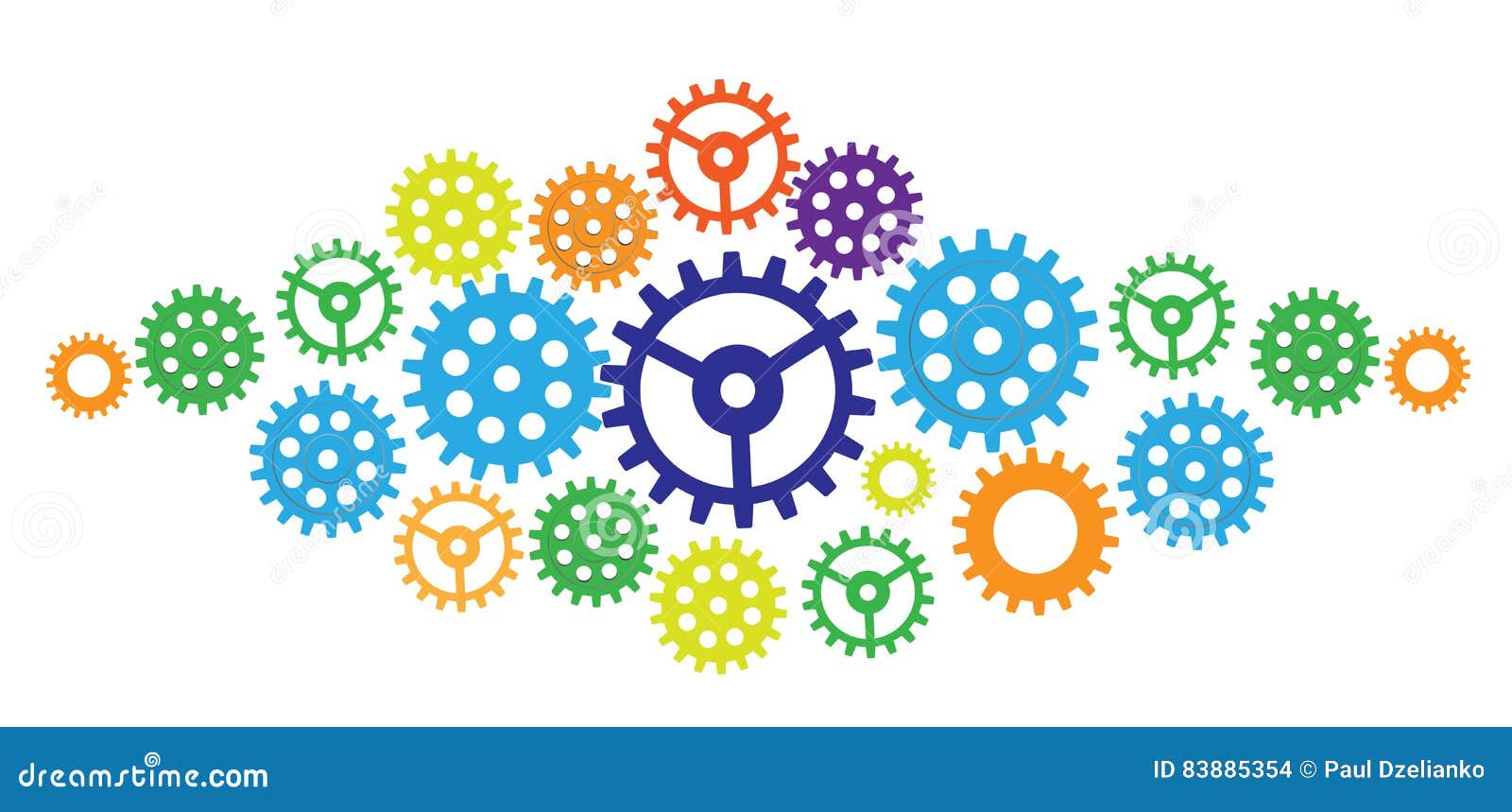 Illustration of Abstract Web Design with Copy Space in Cog Wheel Stock ...