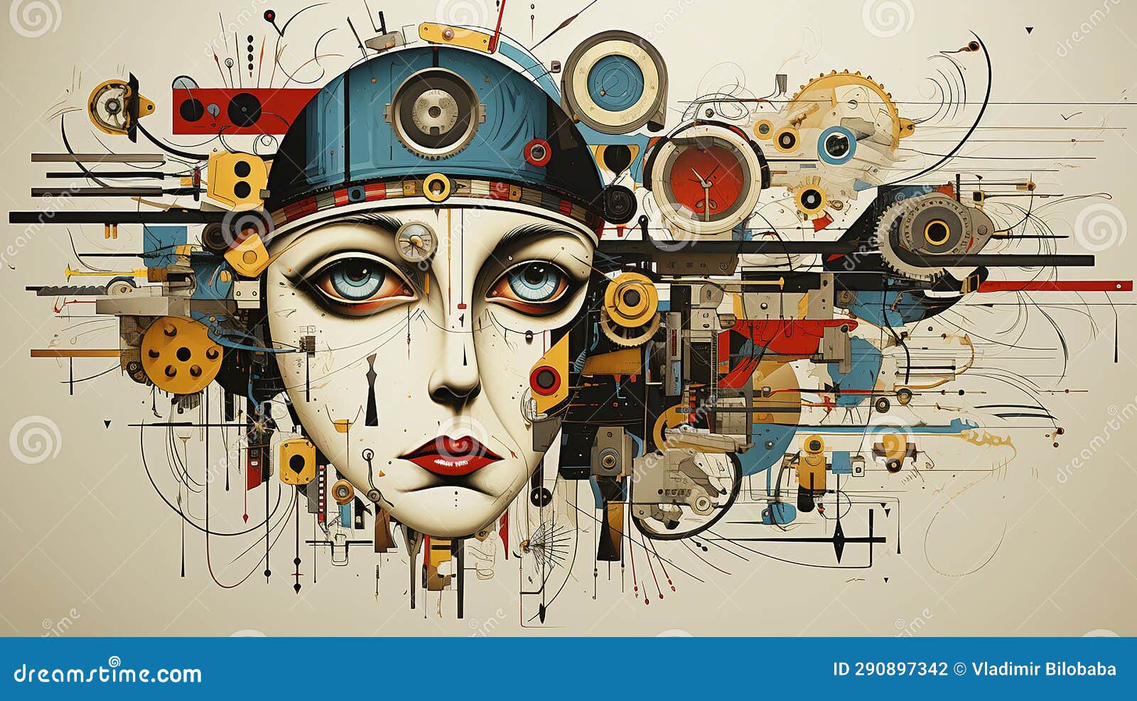 An Illustration of the Absurd Ideas of Dada Philosophy Stock ...