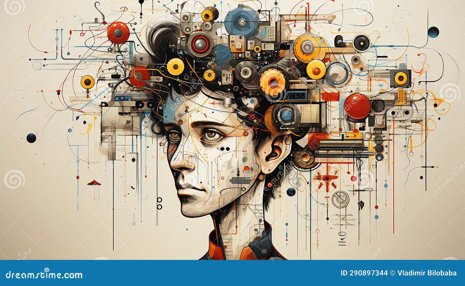 An Illustration of the Absurd Ideas of Dada Philosophy Stock ...