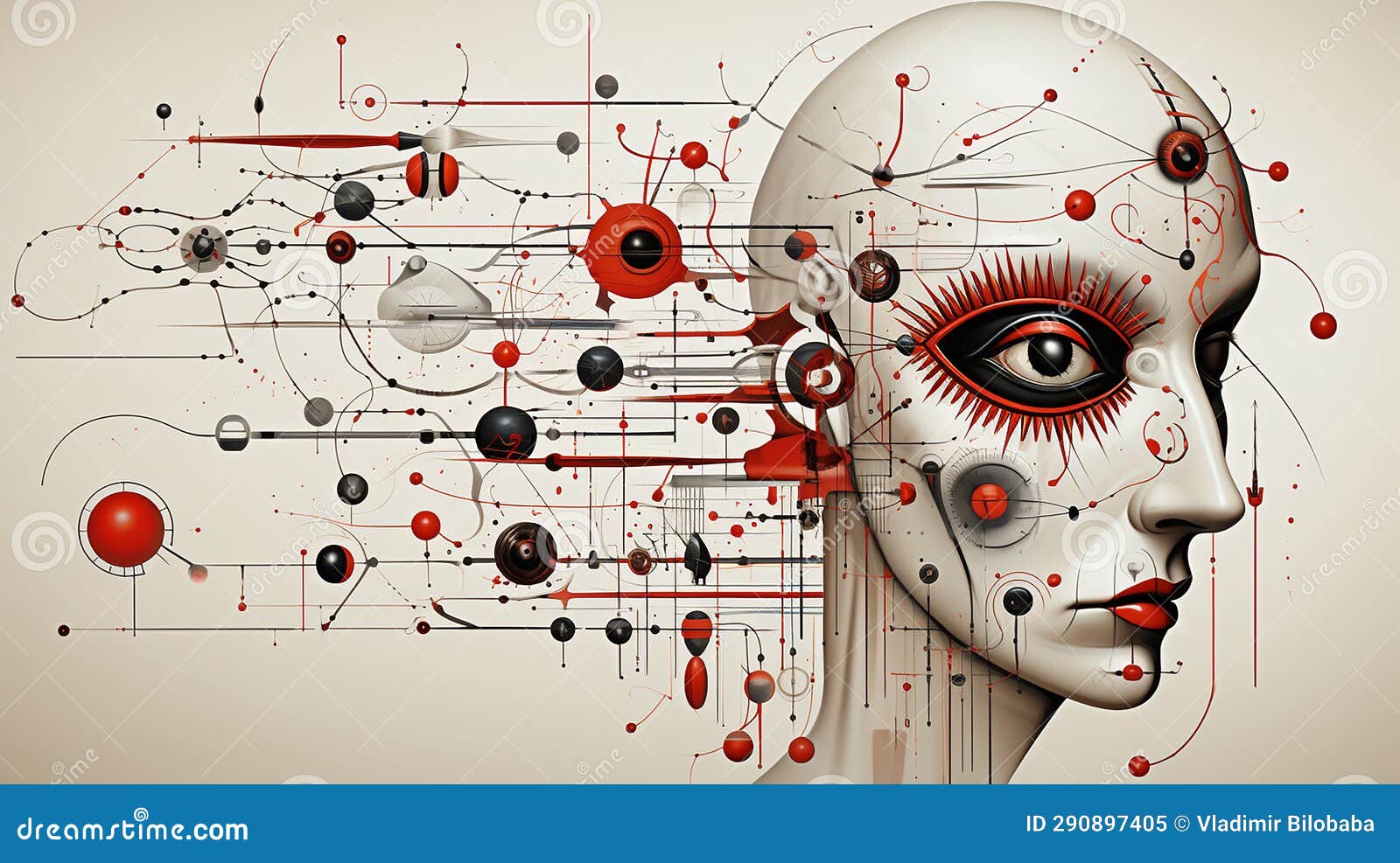 An Illustration of the Absurd Ideas of Dada Philosophy Stock ...