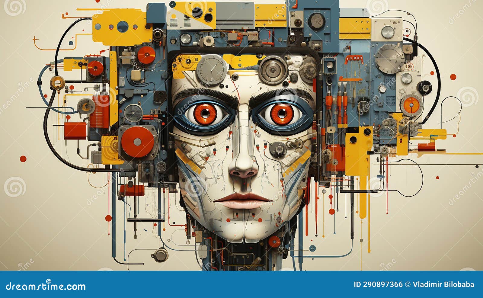 An Illustration of the Absurd Ideas of Dada Philosophy Stock ...