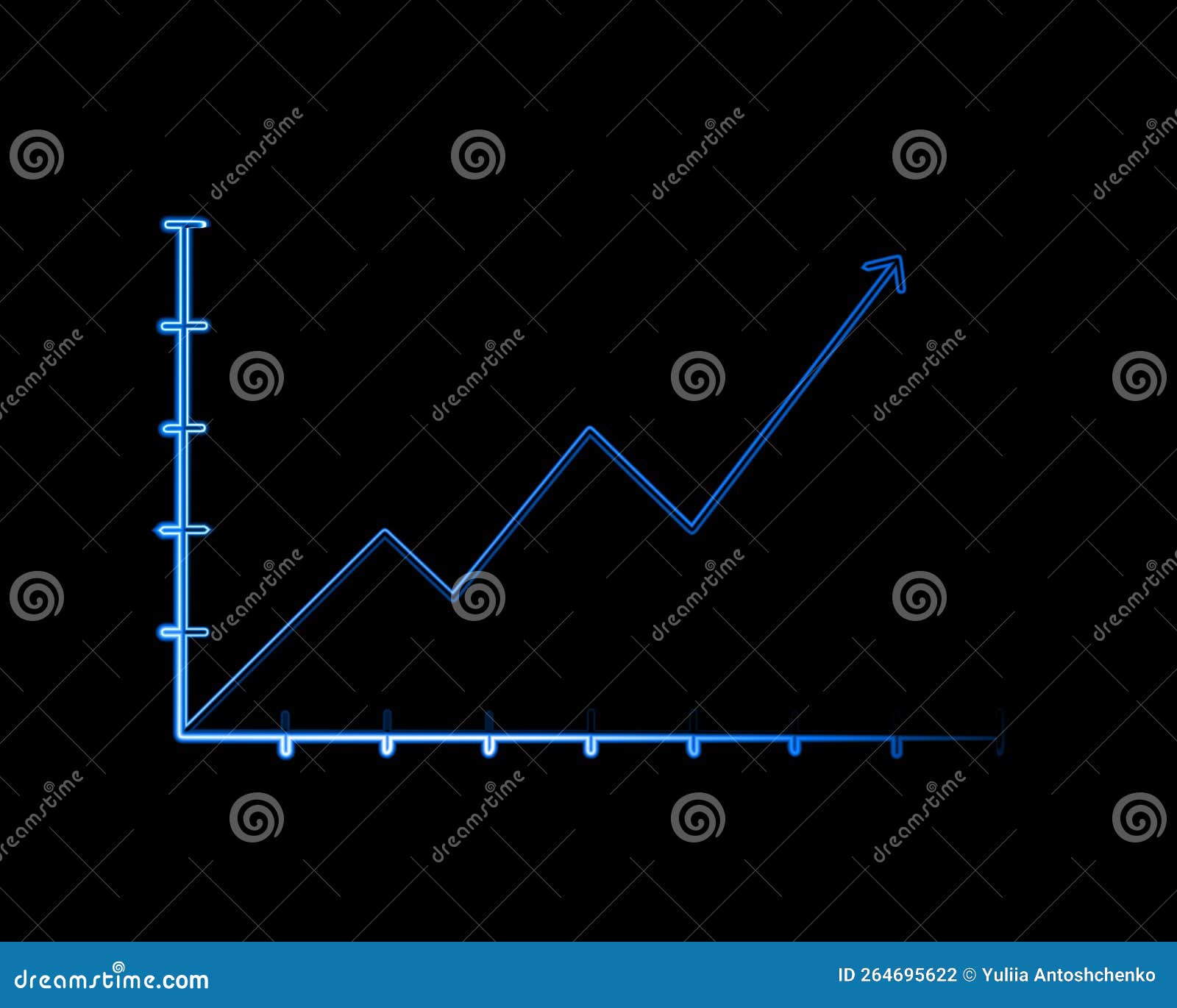 Illustration of Achievement or Financial Success Graph. Stock Vector ...
