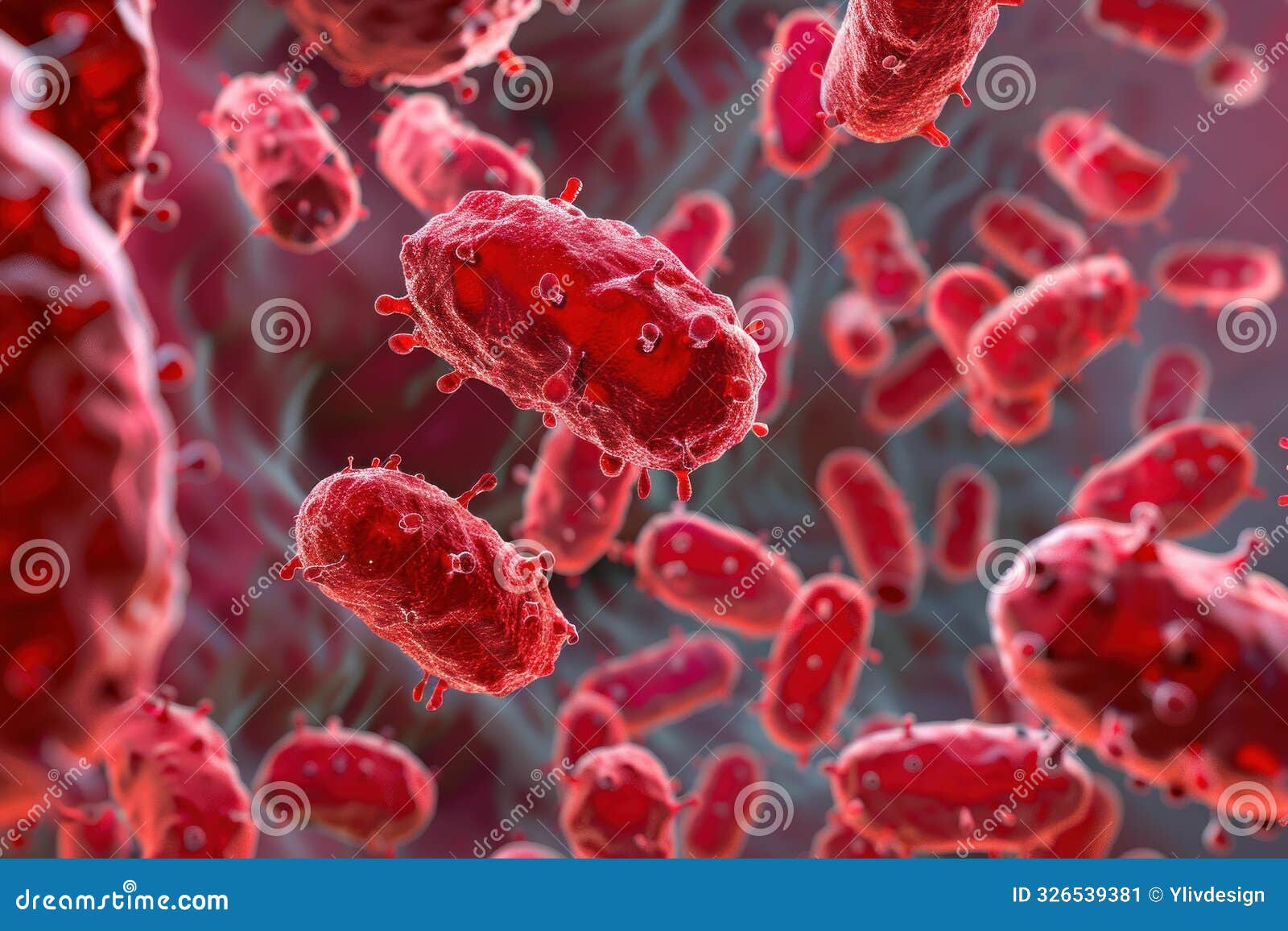 Rendering of Acinetobacter Baumannii Bacteria, Some Dividing, with ...