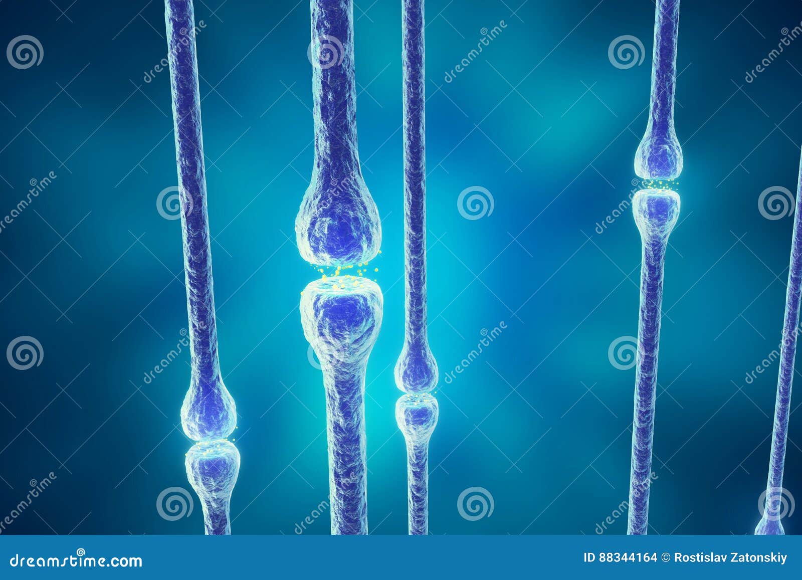 Illustration of an Active Receptor on White Background. 3d Rendering ...