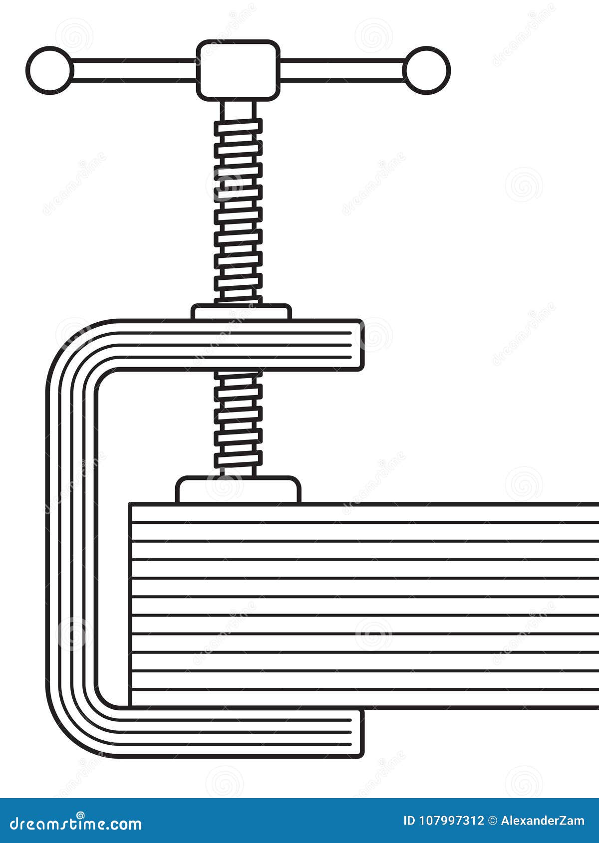 Adjusting Clamp Illustration Stock Vector - Illustration of press ...