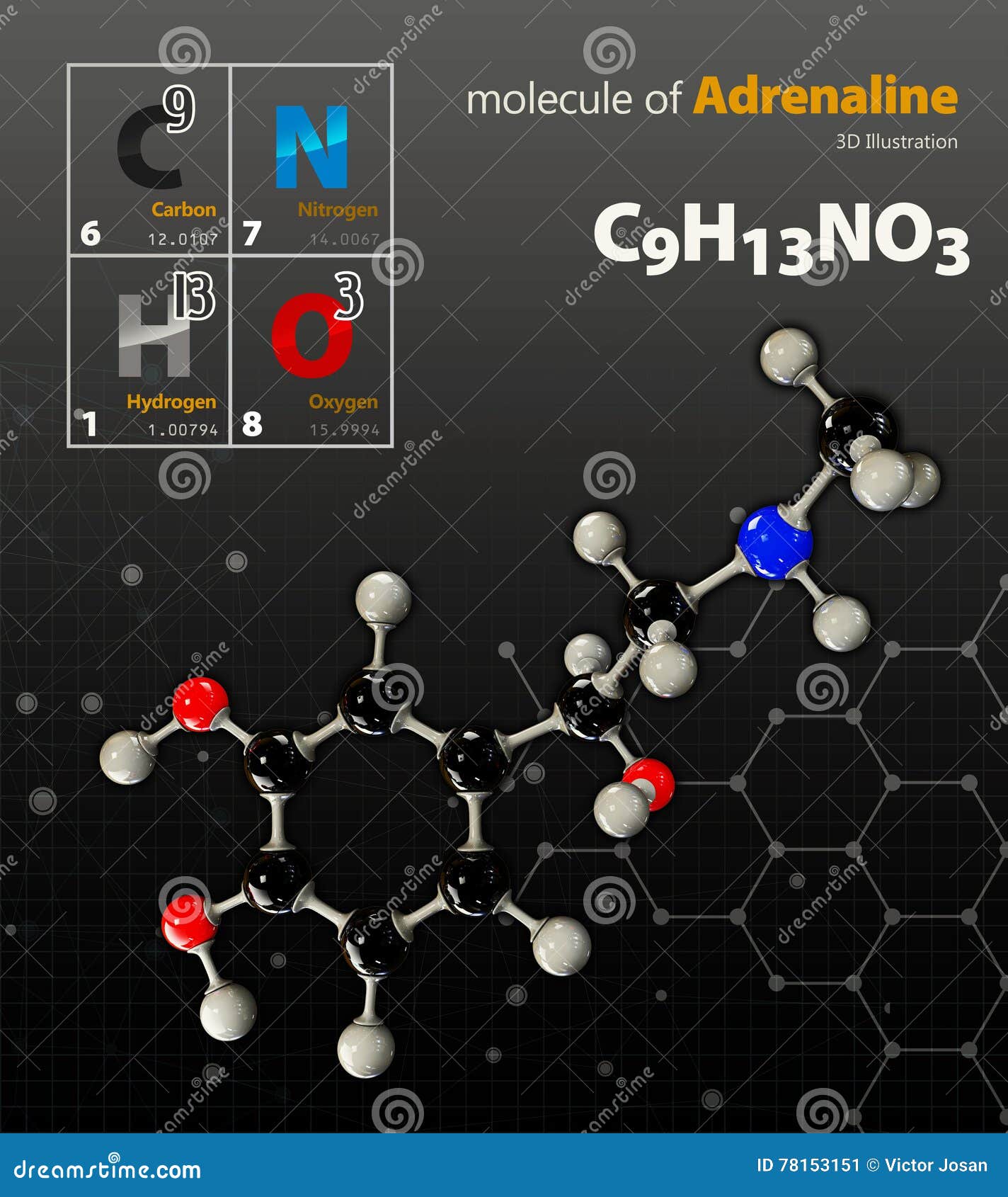 Adrenaline Molecule Stock Illustration | CartoonDealer.com #8018737