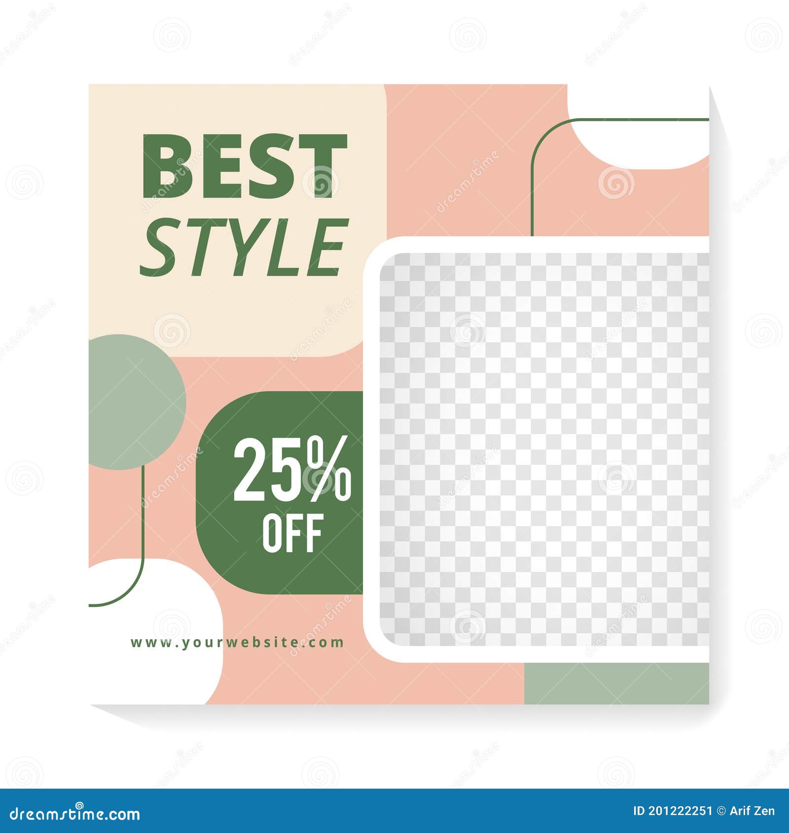Illustration of Advertisement Editable Minimal Square Banner Template ...