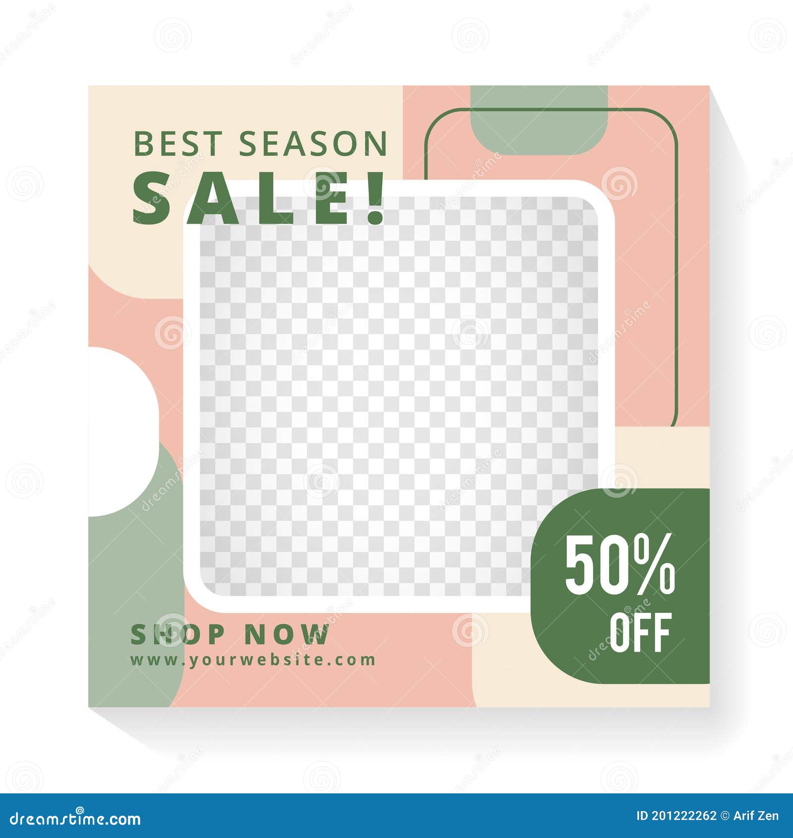 Illustration of Advertisement Editable Minimal Square Banner Template ...