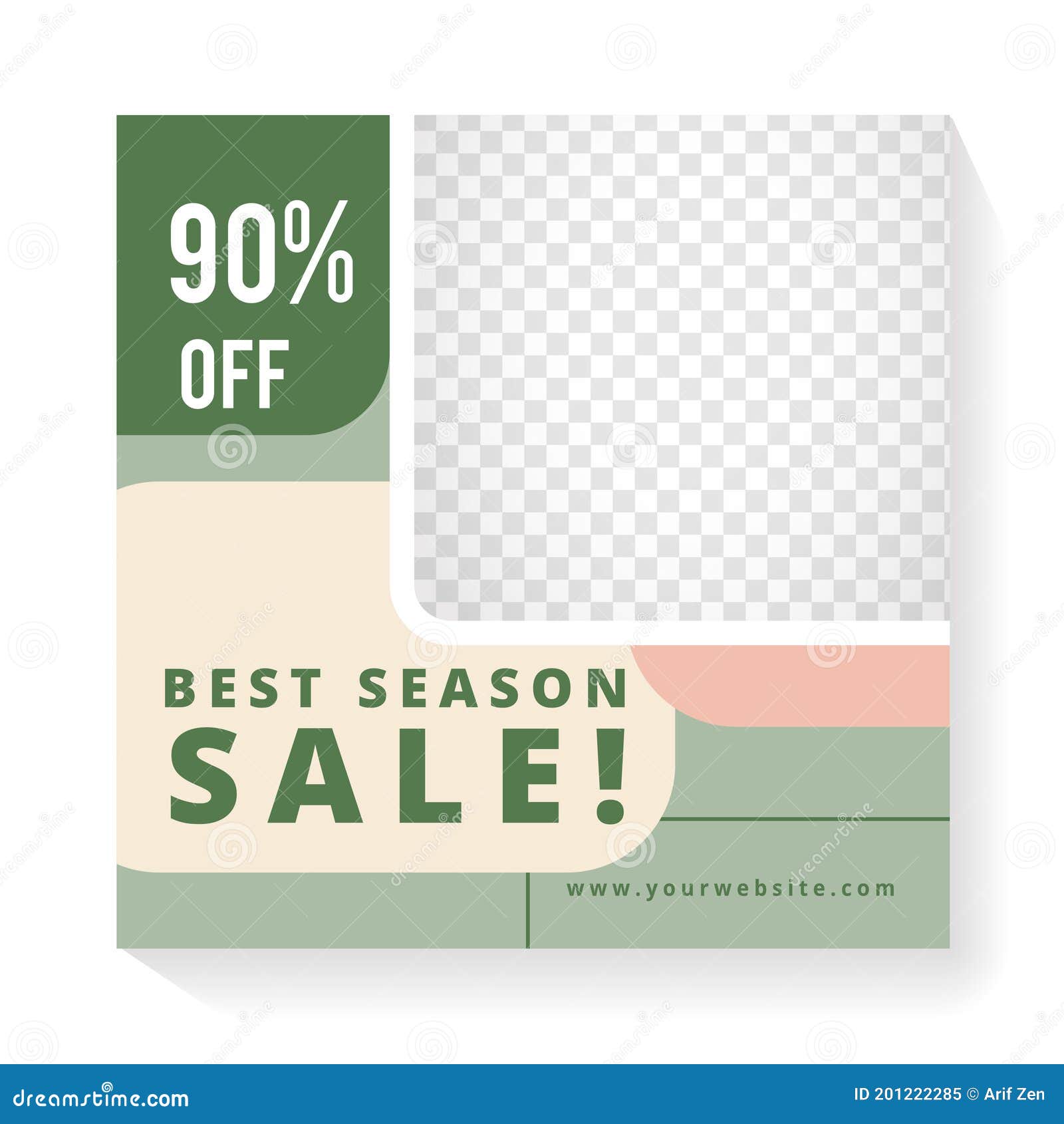 Illustration of Advertisement Editable Minimal Square Banner Template ...