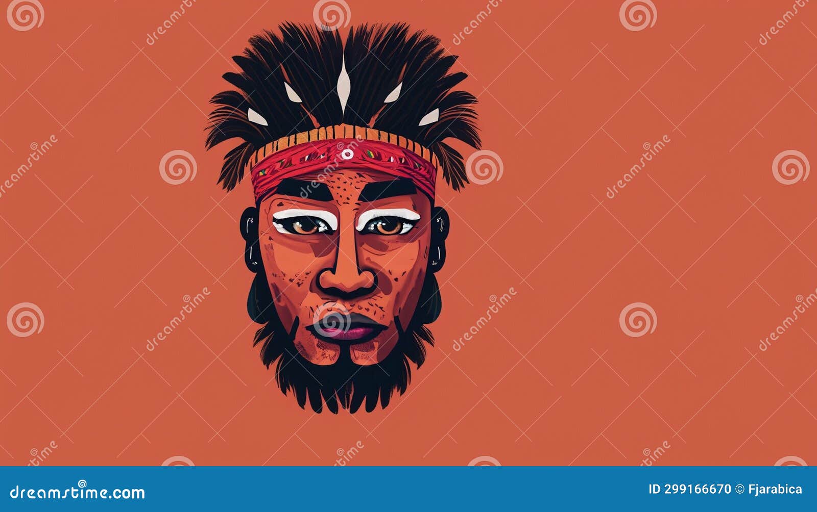 African Native Tribe People, Vector Illustration. Set Of Banners ...