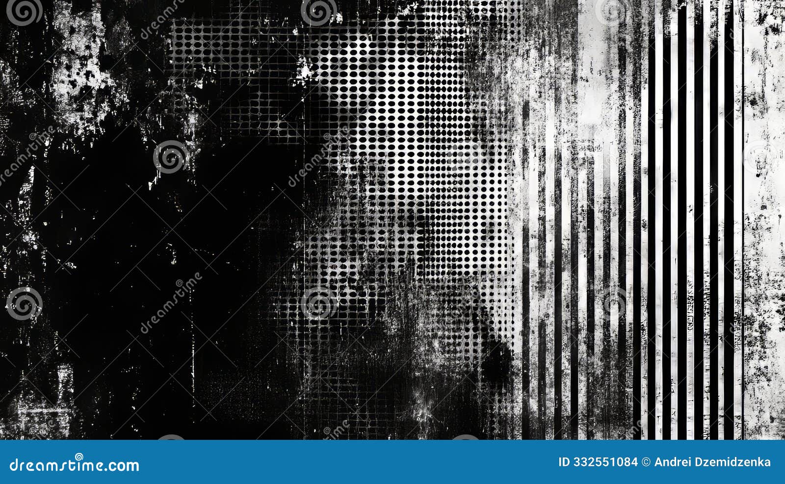 An Illustration of Aged Newspaper Halftones with Dotted Patterns. Stock ...