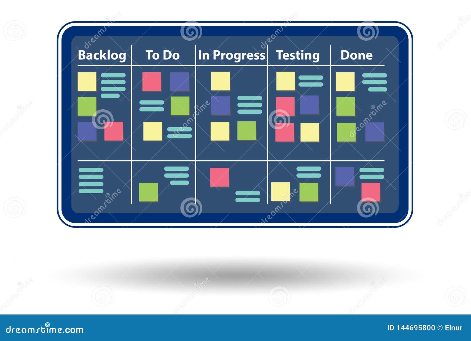 The Illustration of Agile Method Concept - 3d Rendering Stock ...