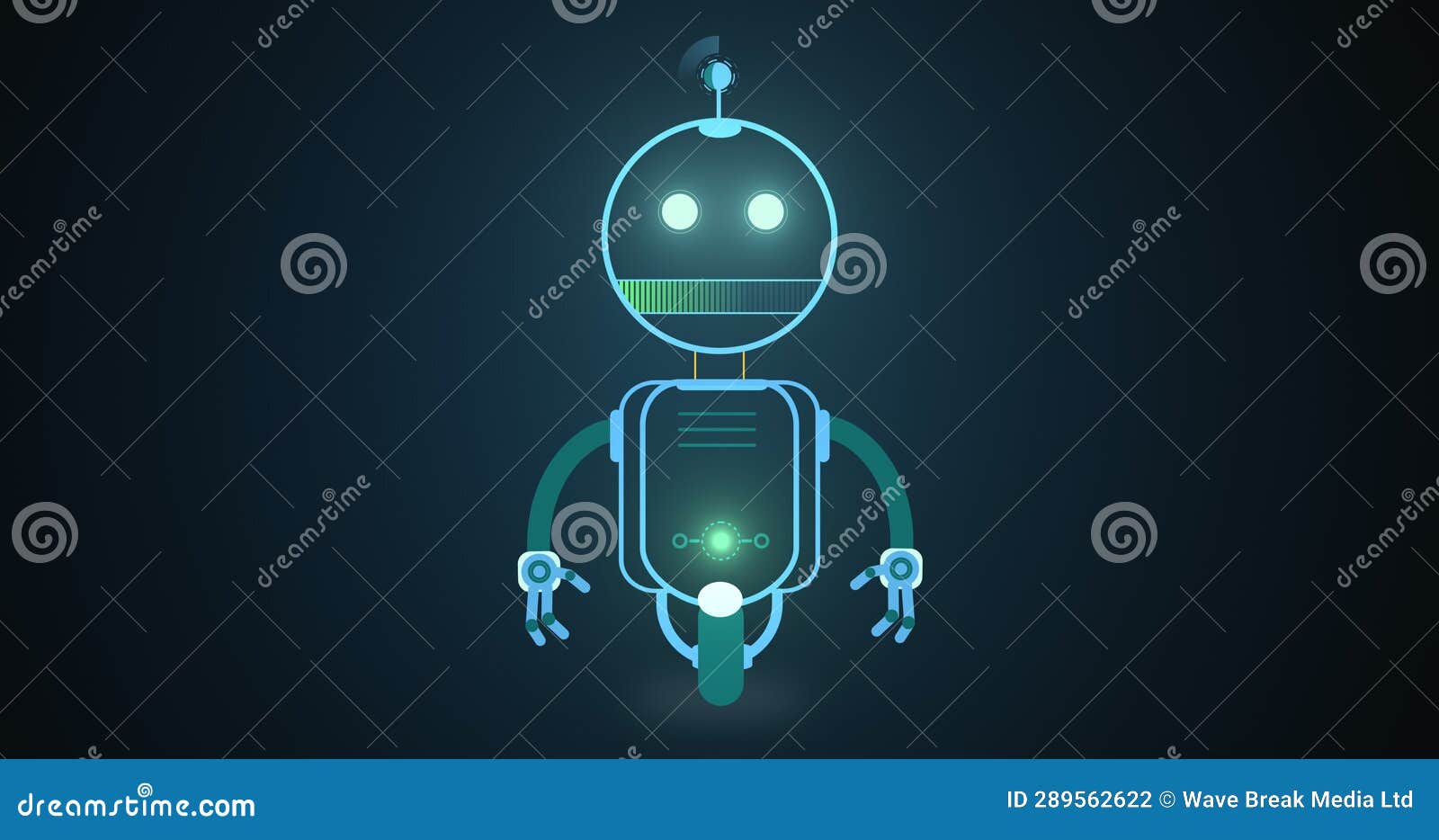 Illustration of Ai Chat Bot and Copy Space on Black Background Stock ...