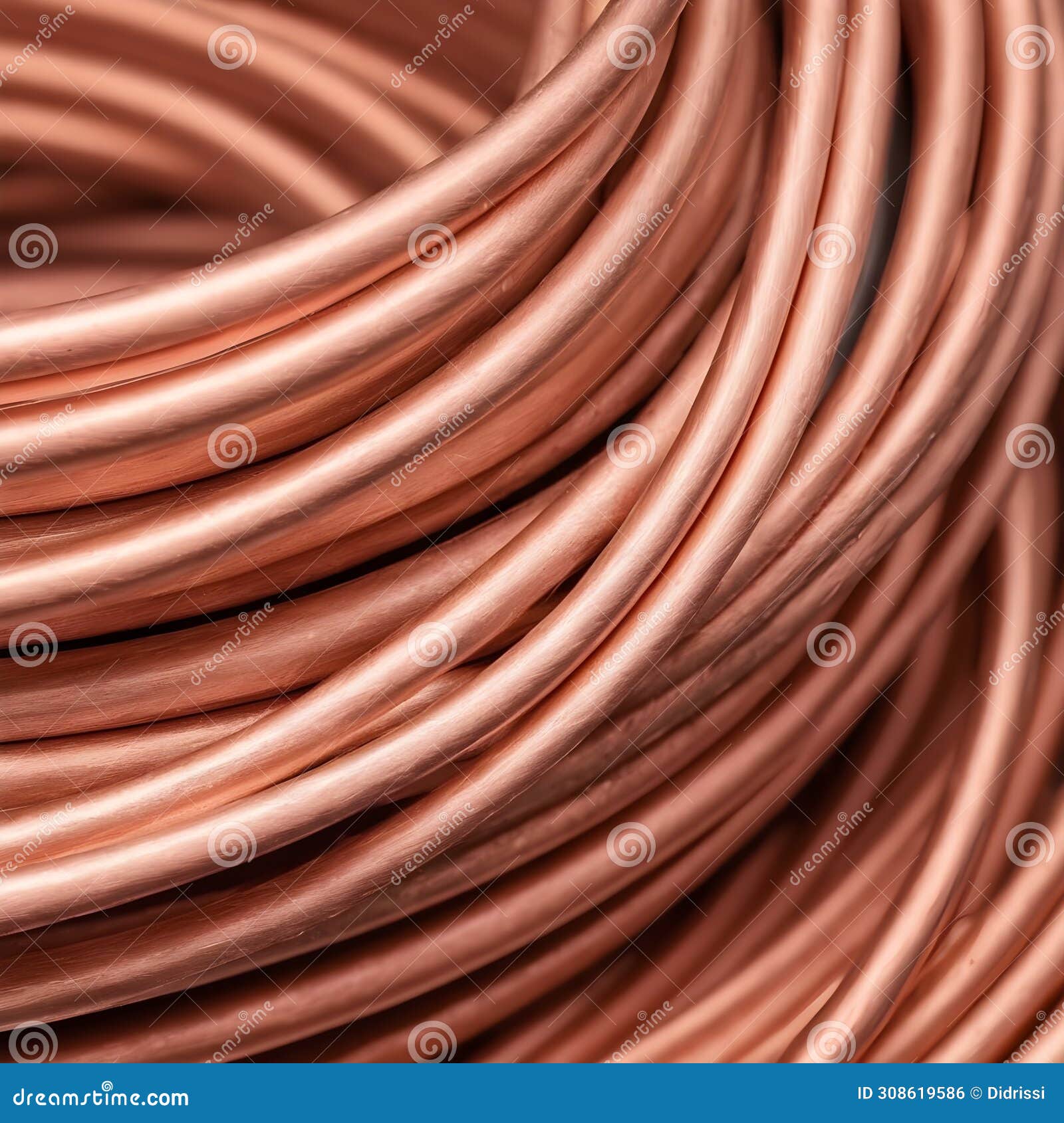 A Close-up of a Copper Cable Wire, Electrical Installation Materiel ...