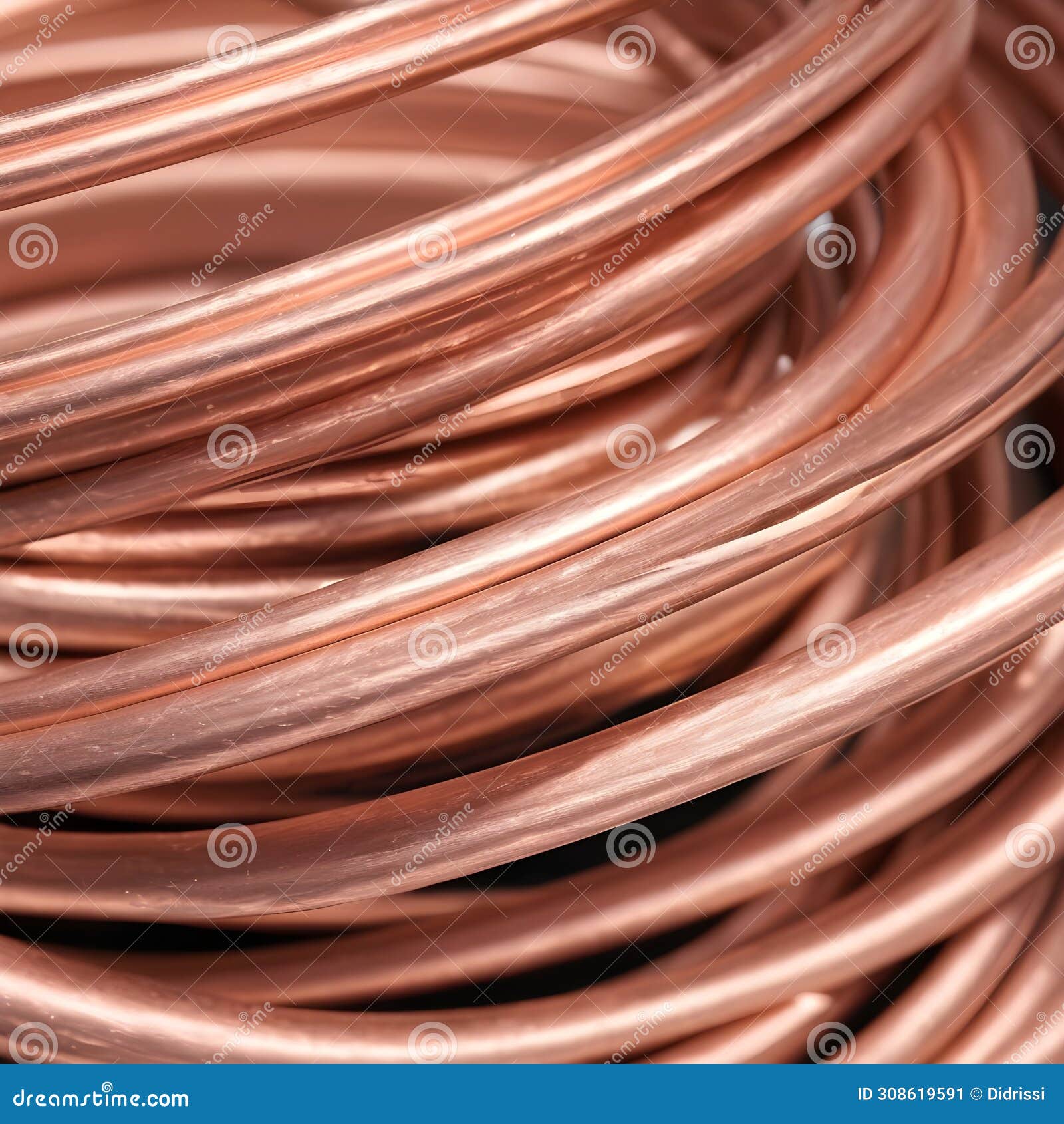 A Close-up of a Copper Cable Wire, Electrical Installation Materiel ...