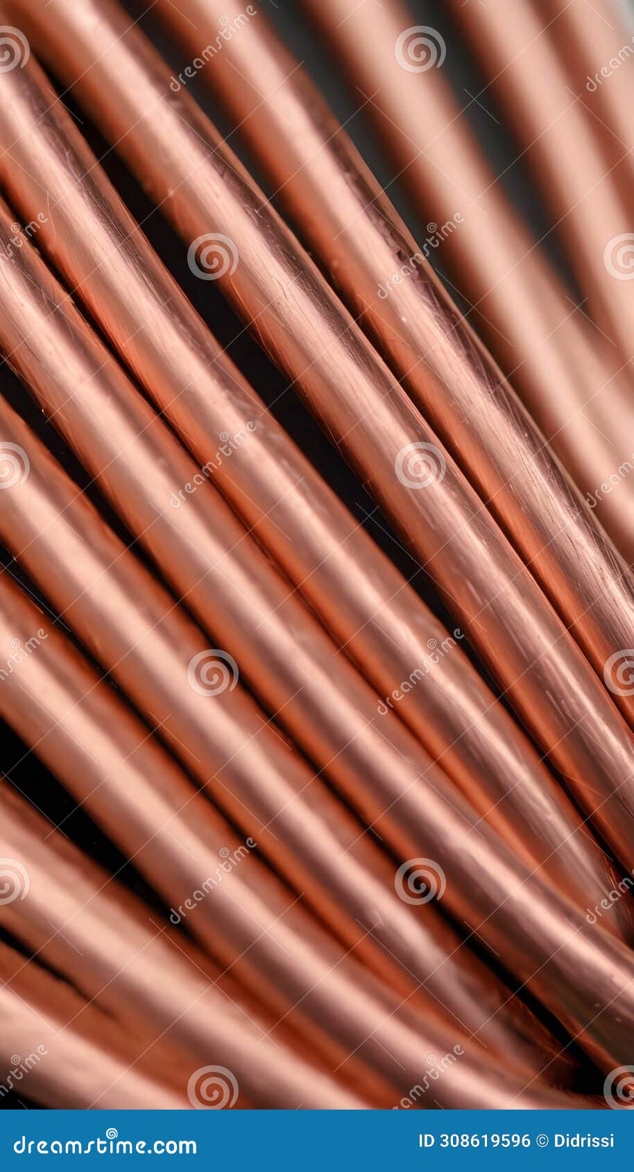 A Close-up of a Copper Cable Wire, Electrical Installation Materiel ...