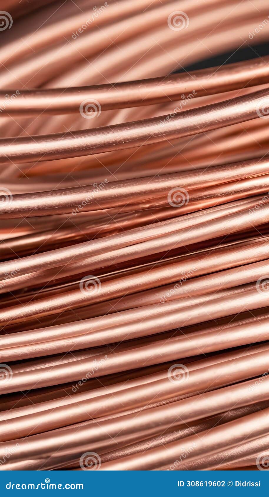 A Close-up of a Copper Cable Wire, Electrical Installation Materiel ...