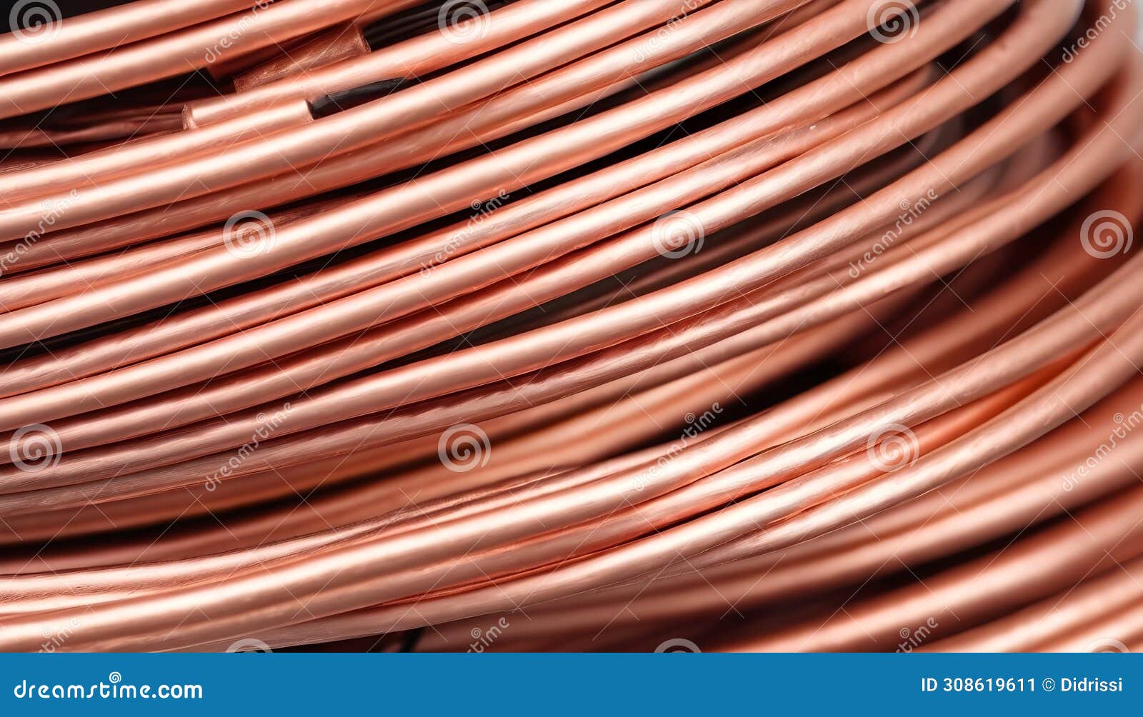 A Close-up of a Copper Cable Wire, Electrical Installation Materiel ...