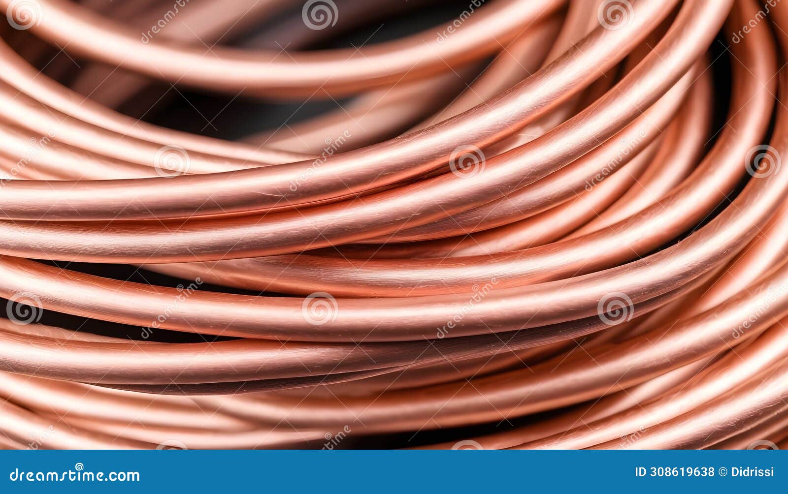 A Close-up of a Copper Cable Wire, Electrical Installation Materiel ...
